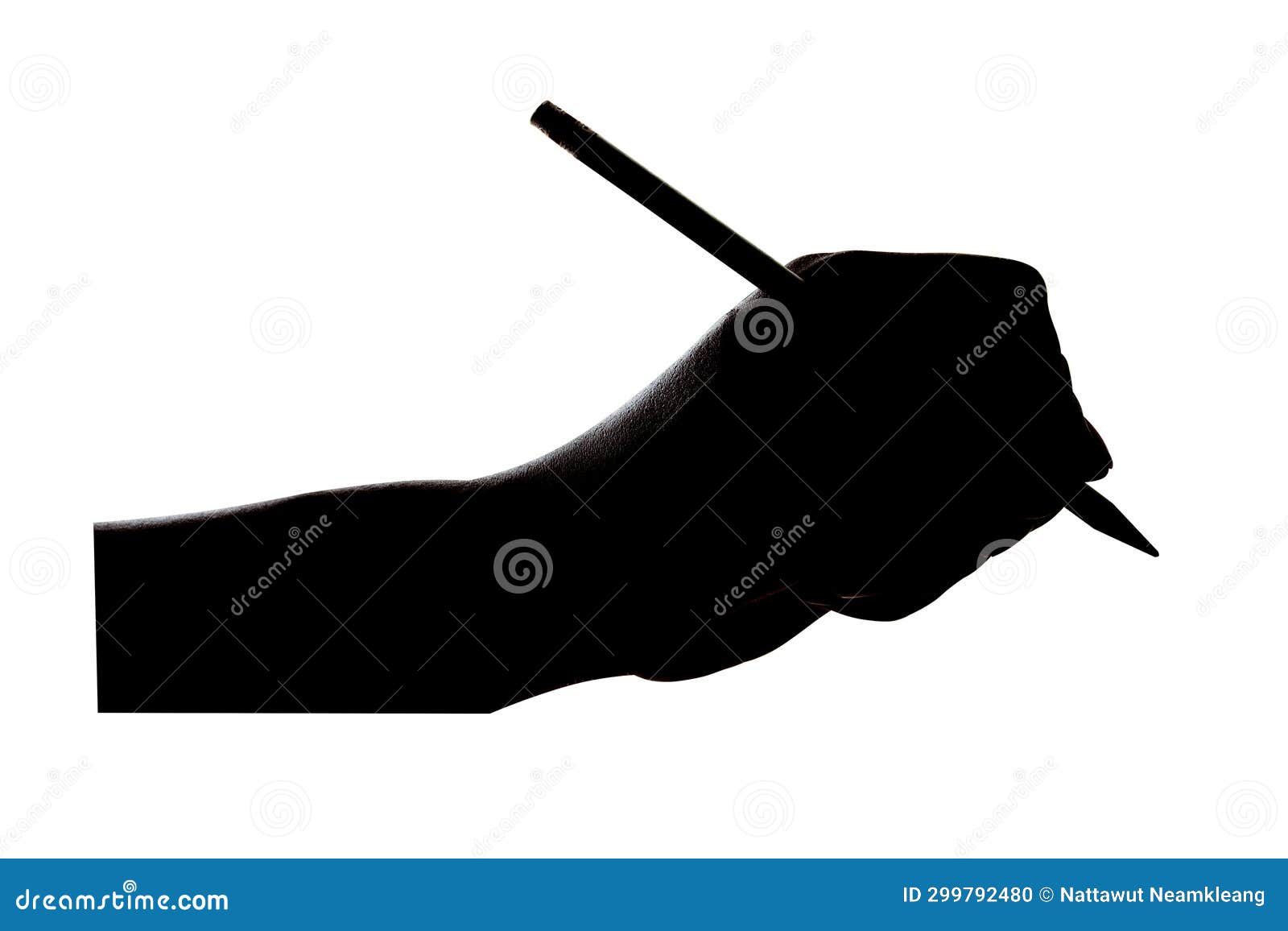 Silhouette of a writing stock photo. Image of isolated - 299792480