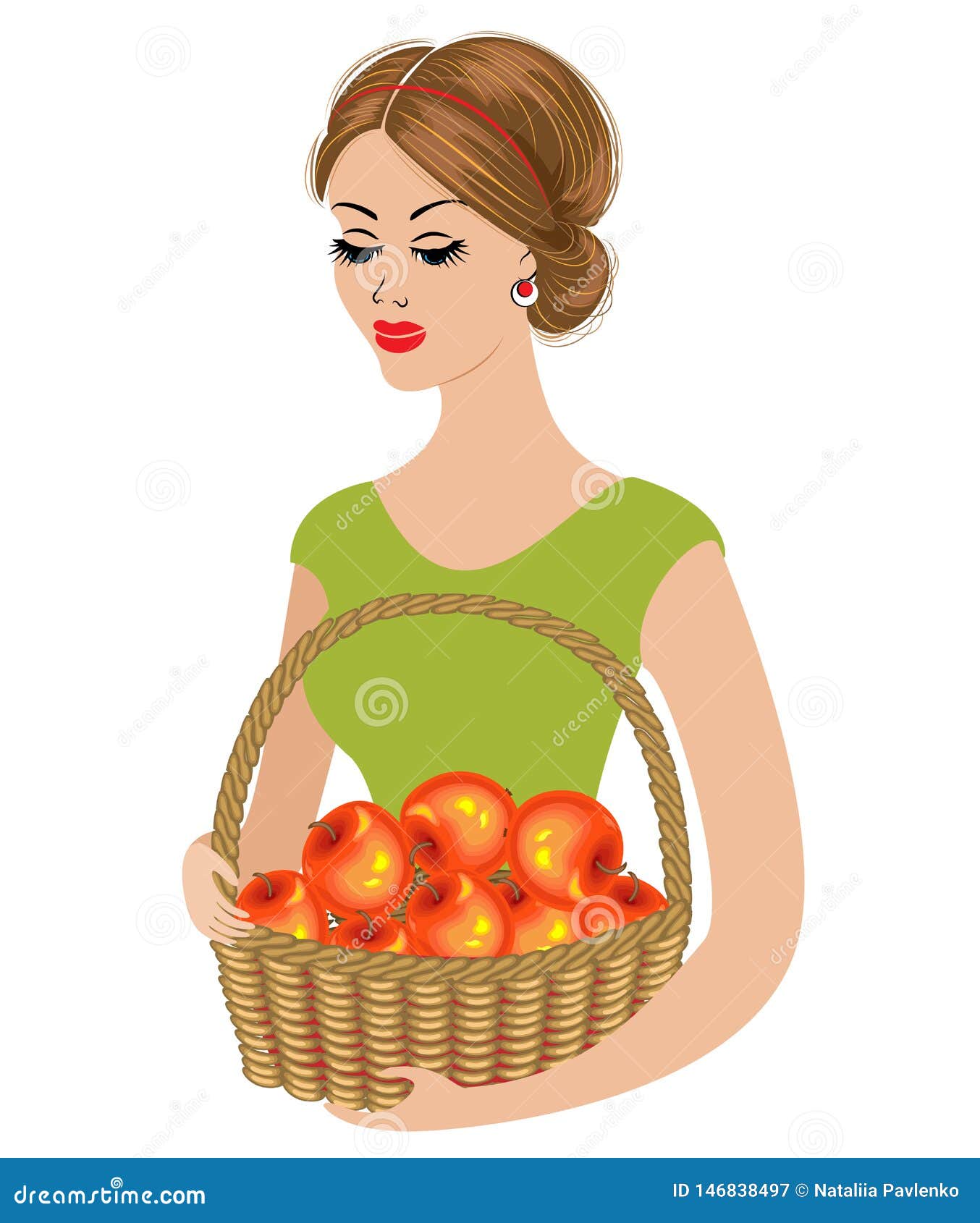 Silhouette Girl Picking Fruit Stock Illustrations 9 Silhouette Girl