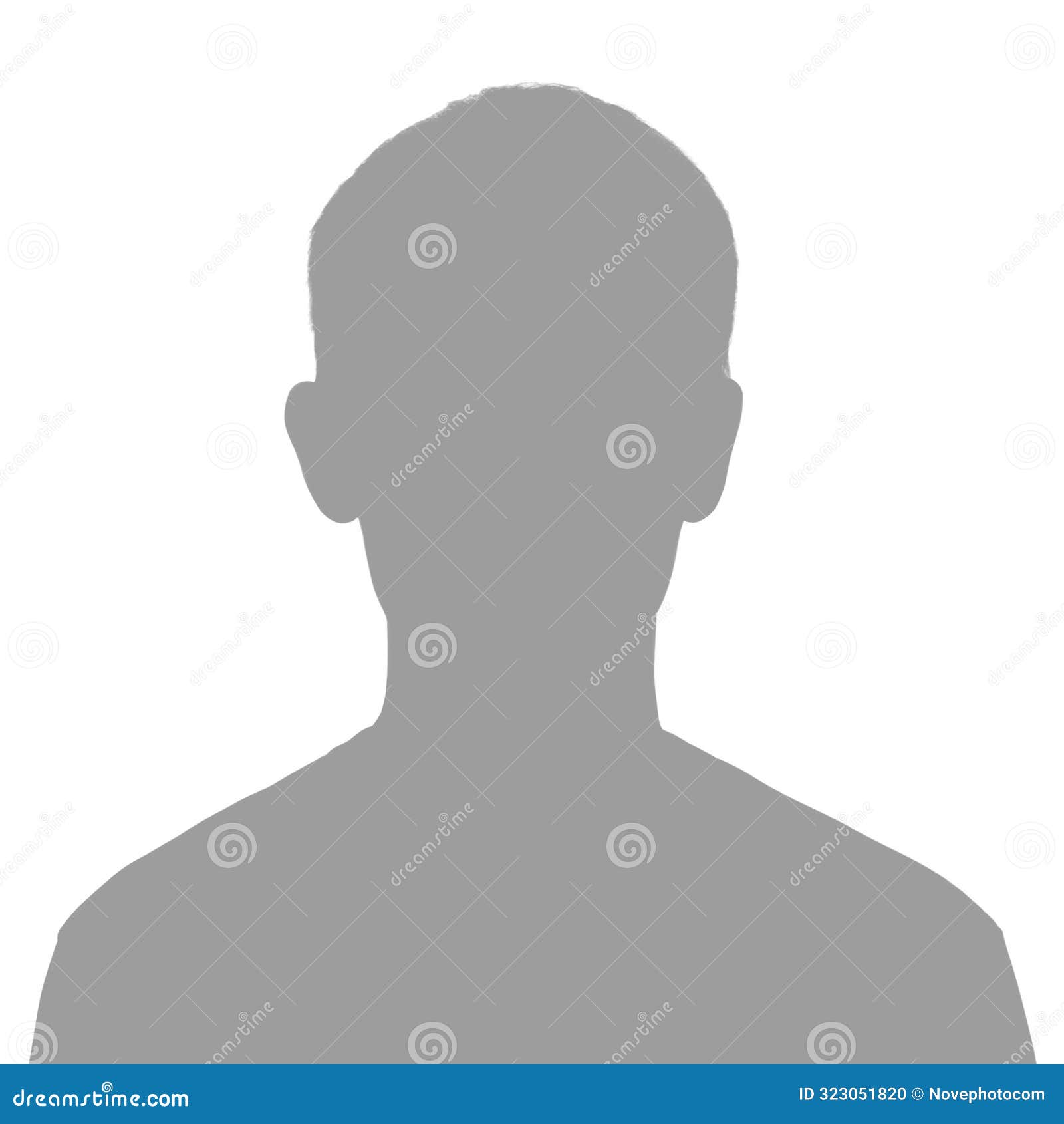 Silhouette of a Young Man. Avatar is Gray Stock Illustration ...