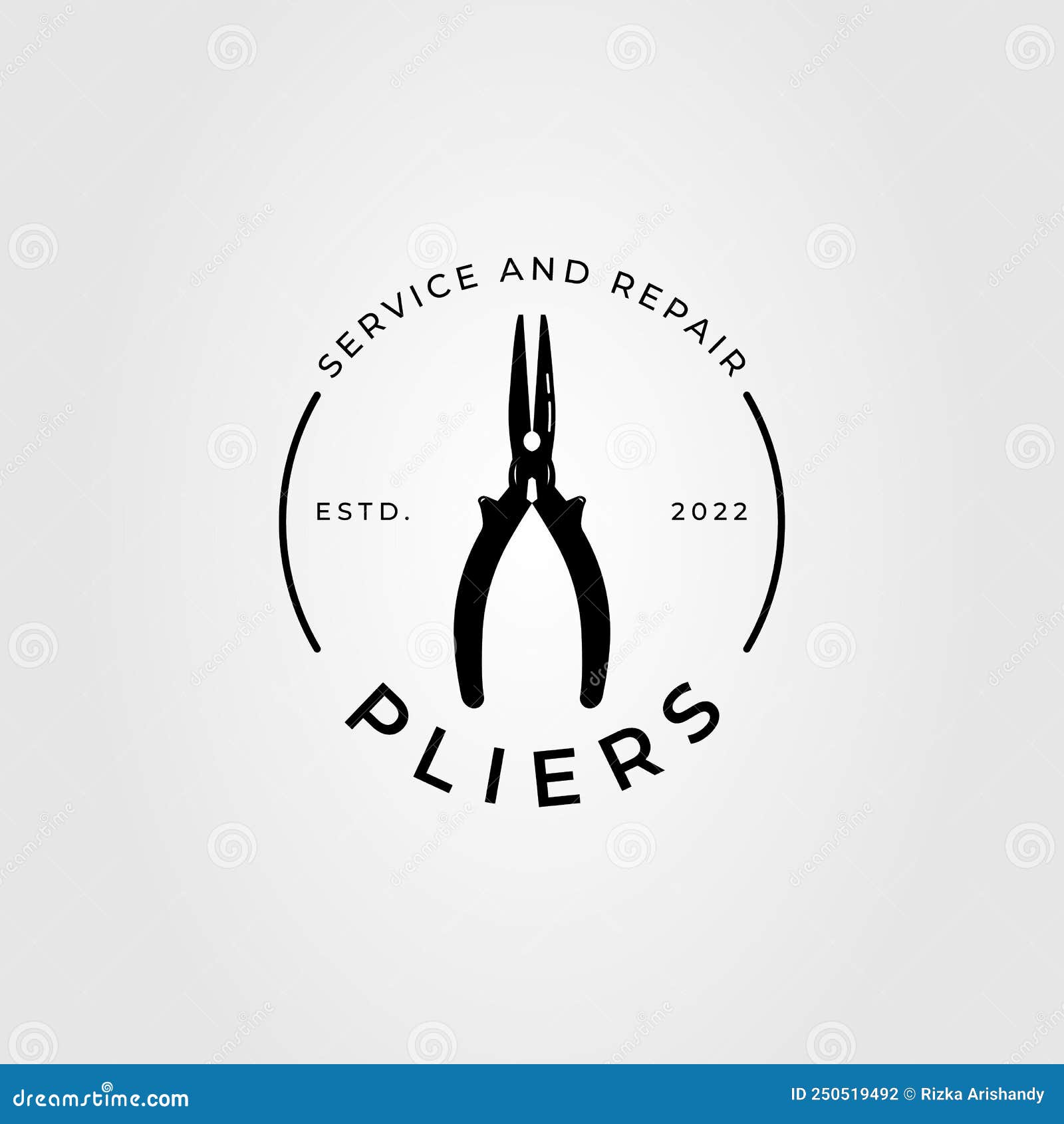 Silhouette Zangen Oder Zangen Oder Tong-Logo-Vektor-Design. Vektor ...