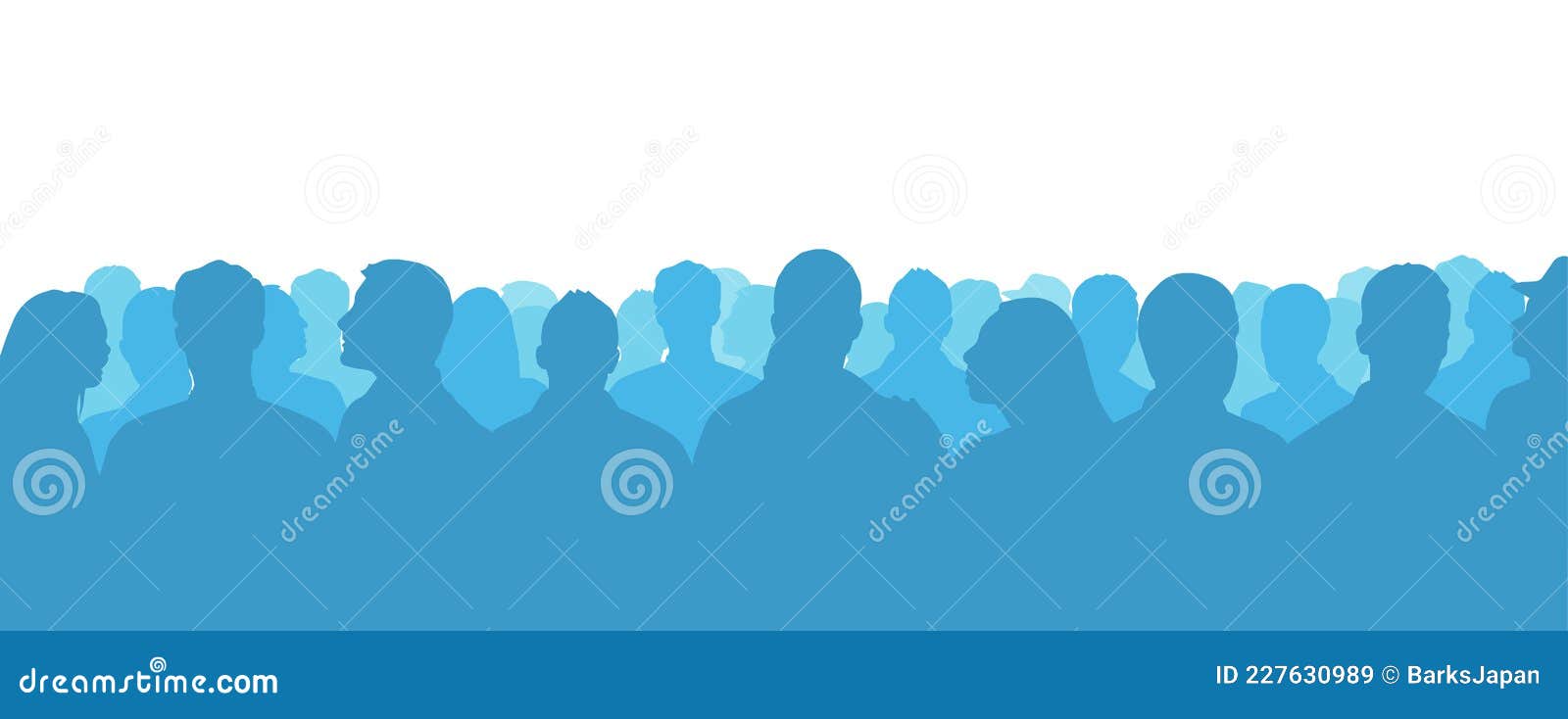 Crowd Audience Vector Illustration. Group Of People Sitting Together ...