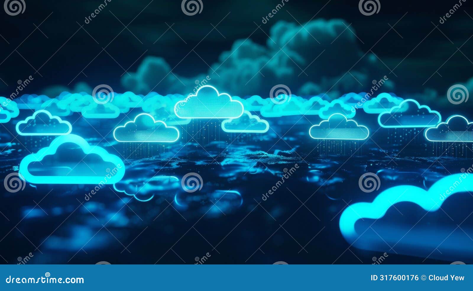 Silhouetted Image of a Distributed Cloud Database System Stock ... Silhouetted Image of a Distributed Cloud Database System Stock ...