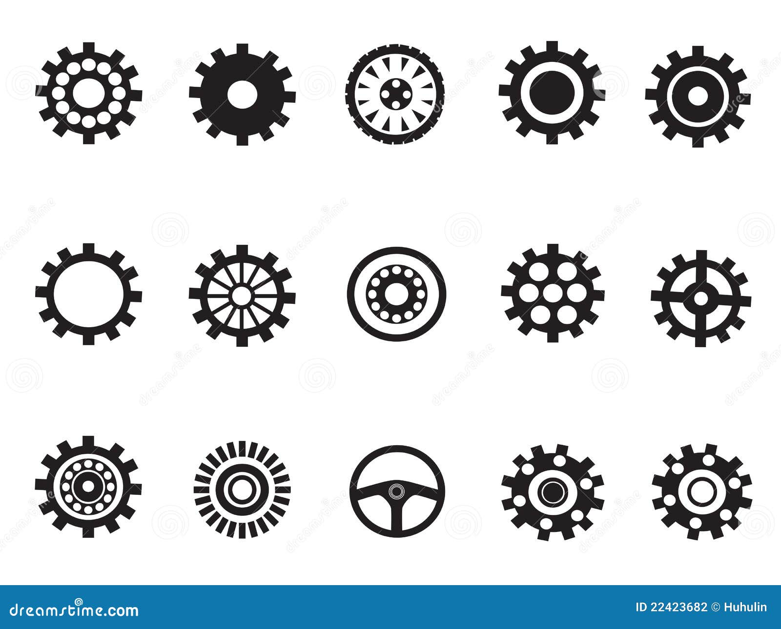 Silhouetted of Machine Gear Stock Vector - Illustration of cogwheel ...