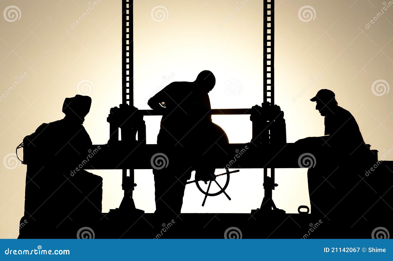 Silhouettes stock image. Image of repair, works, industrial - 21142067