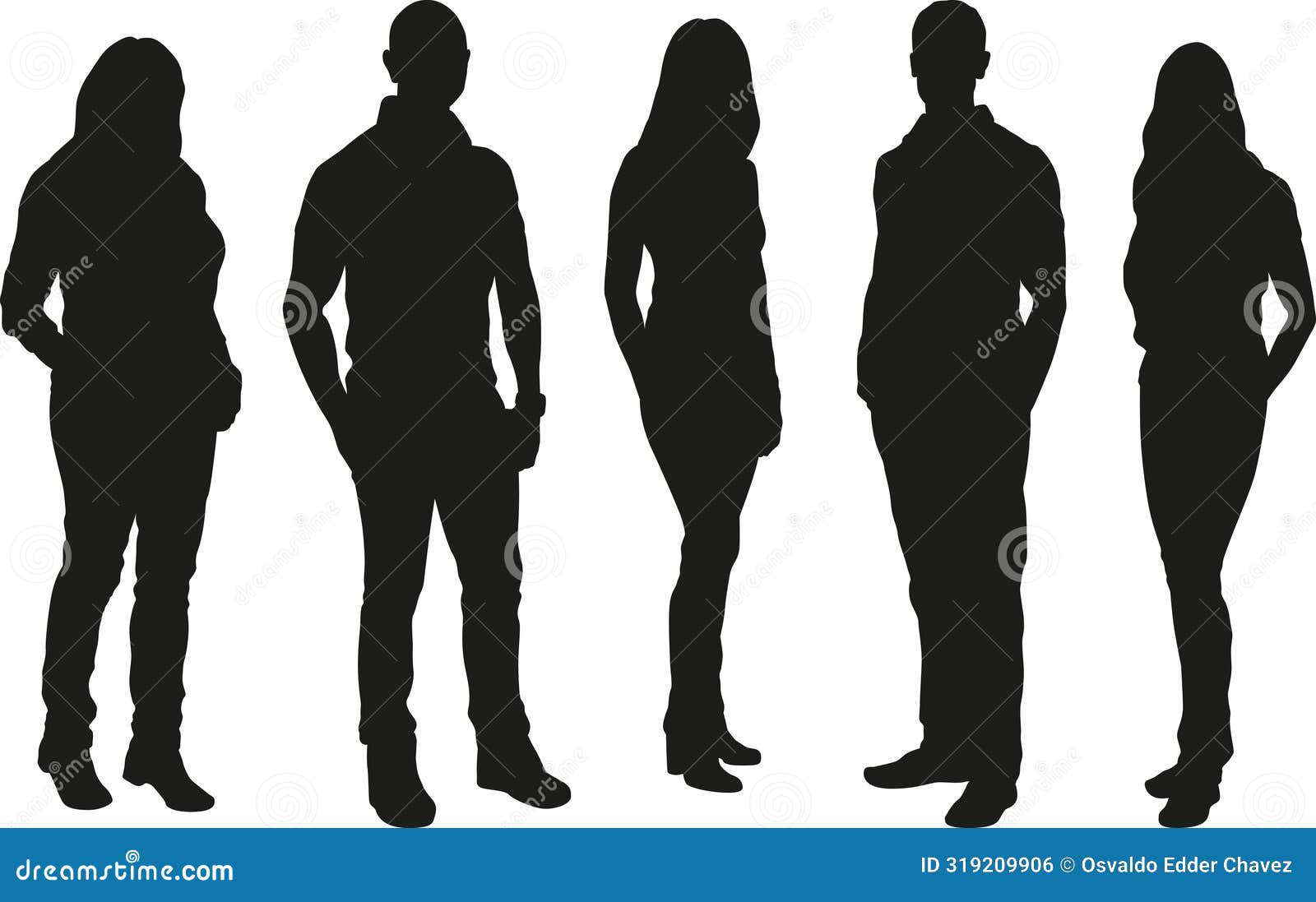 People Silhouettes 14 stock vector. Illustration of human - 319209906