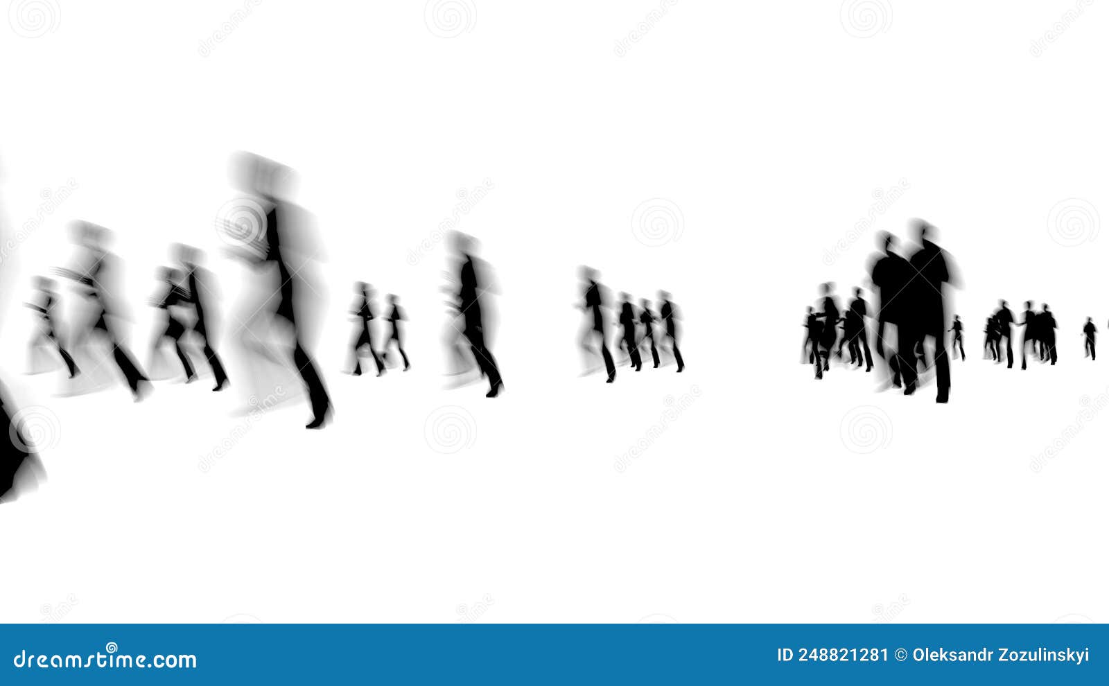 Silhouettes Blurred Convention Center Interior Royalty-Free Cartoon ...