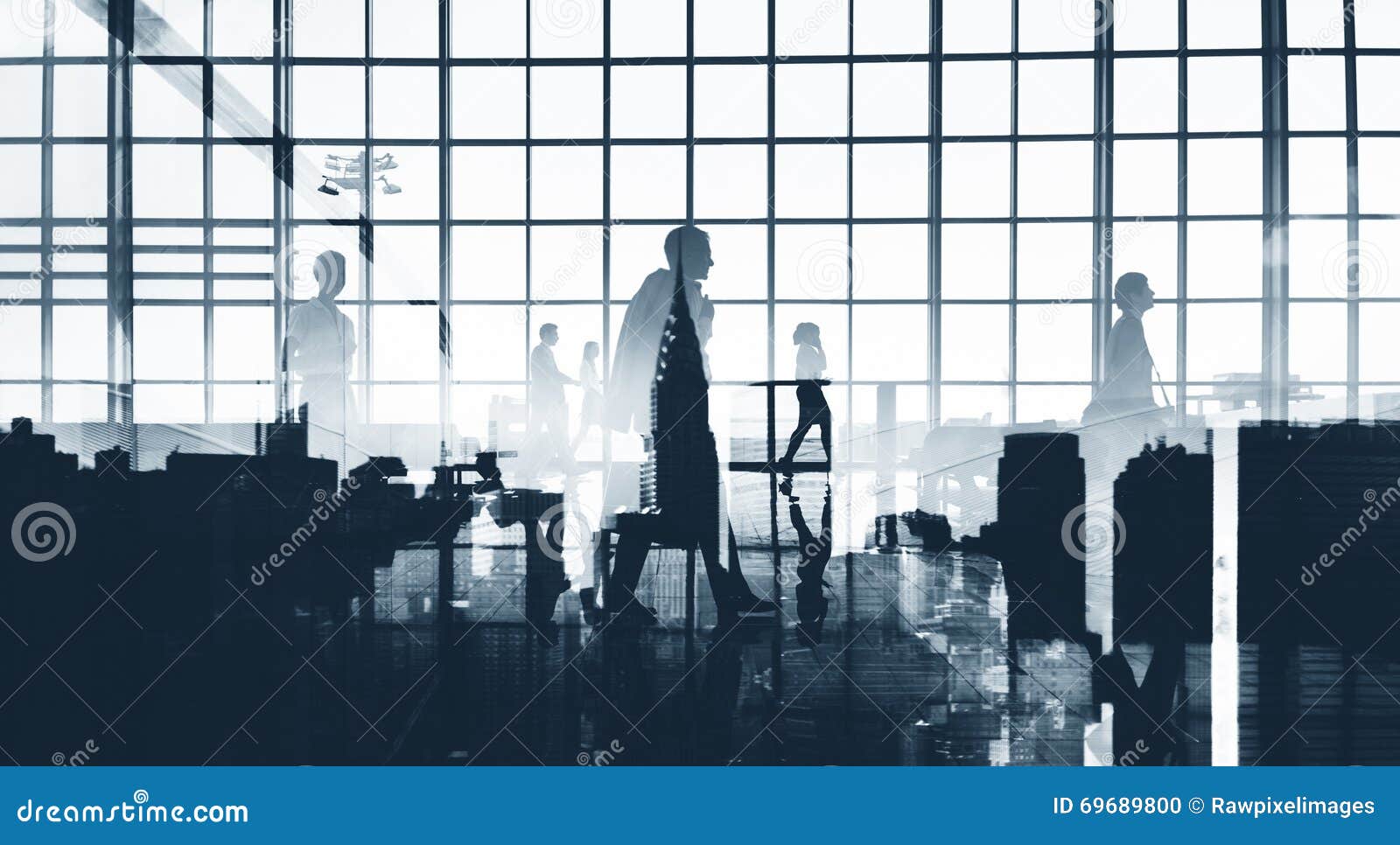 Silhouettes Business People Working Collaboration Concept Stock Photo ...