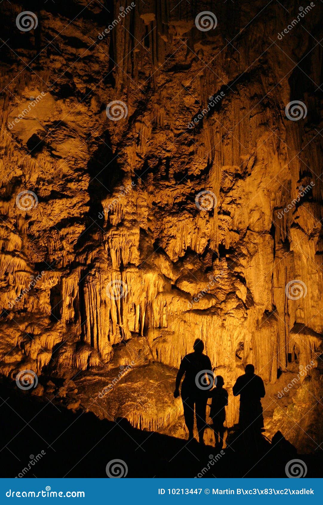 Silhouettes in the cave stock image. Image of female - 10213447