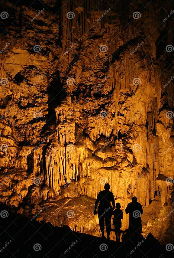 Silhouettes in the cave stock image. Image of female - 10213447
