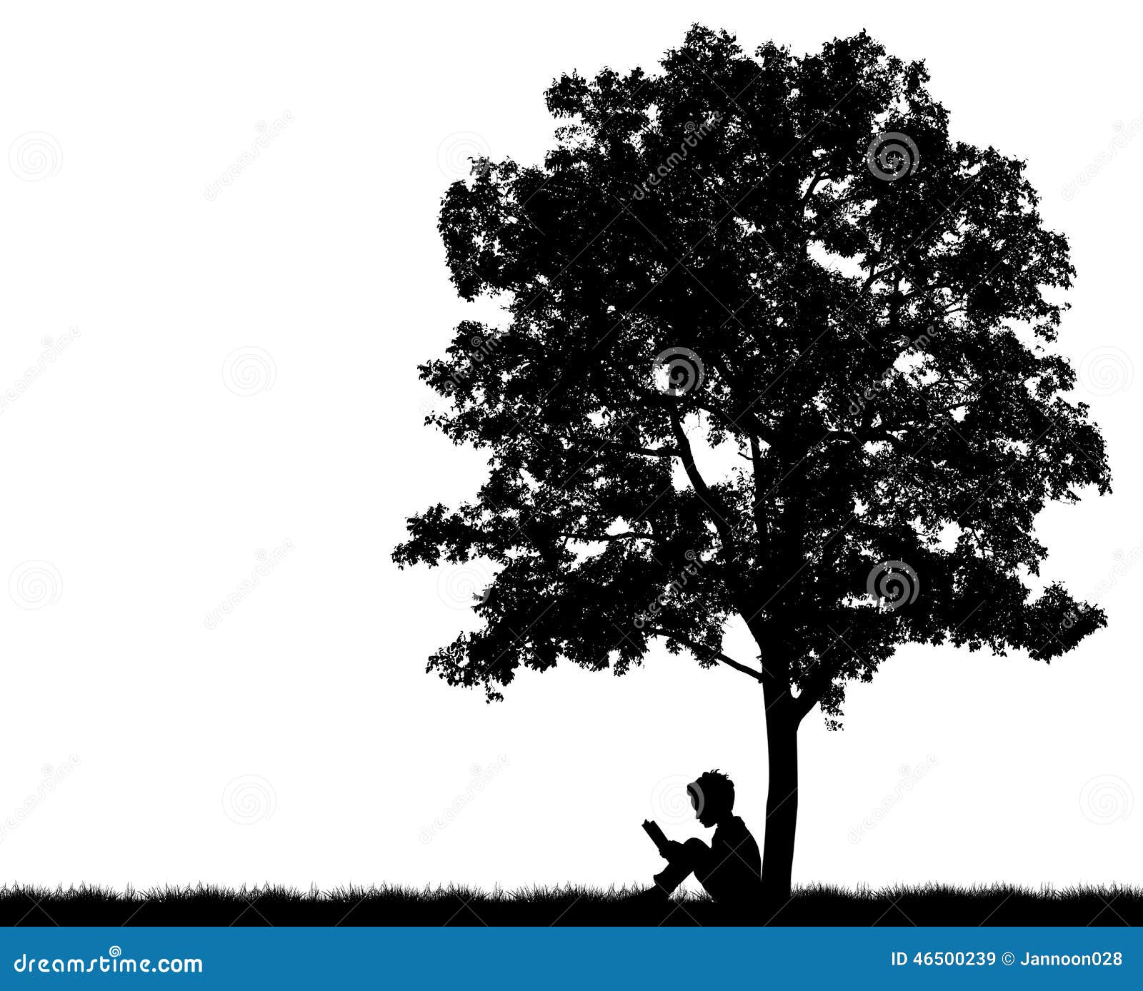 Silhouettes of Children Read Book Under Stock Illustration ... Silhouettes of Children Read Book Under Stock Illustration ...