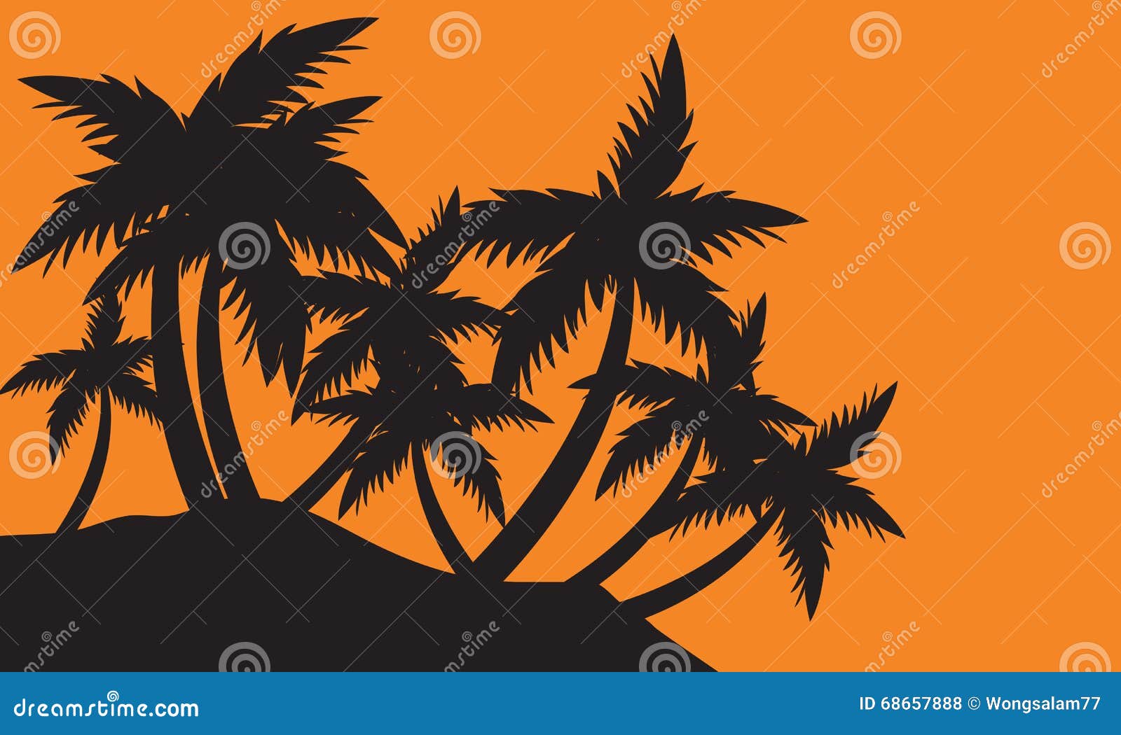 Silhouettes Clump of Palm Tree Stock Vector - Illustration of ...