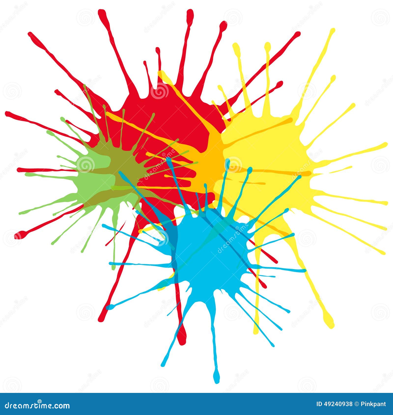 Silhouettes of Colored Blots Stock Illustration - Illustration of sign ...