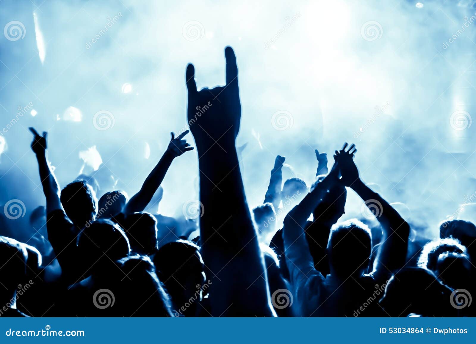 Silhouettes of Concert Crowd Stock Photo - Image of human, actor: 53034864