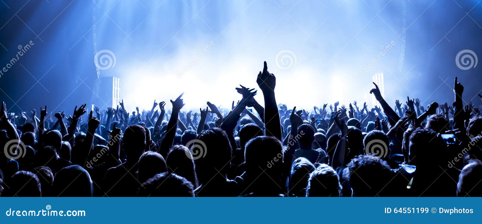 Silhouettes of Concert Crowd Stock Image - Image of actor, concert ...