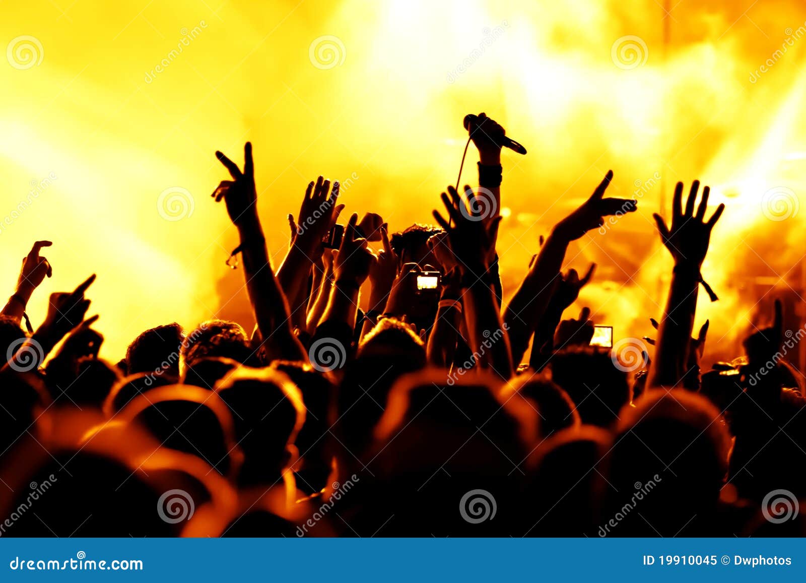 Silhouettes De Foule De Concert Image stock - Image du groupe ...