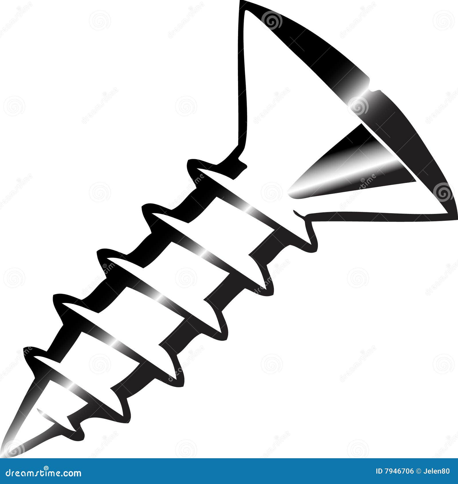 Silhouettes de la vis illustration de vecteur. Illustration du métal ...