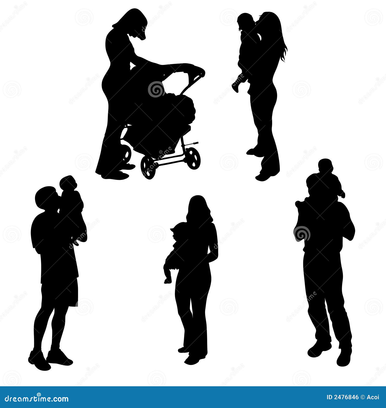 Silhouettes Des Parents Avec Le Ch Illustration de Vecteur ... Silhouettes Des Parents Avec Le Ch Illustration de Vecteur ...