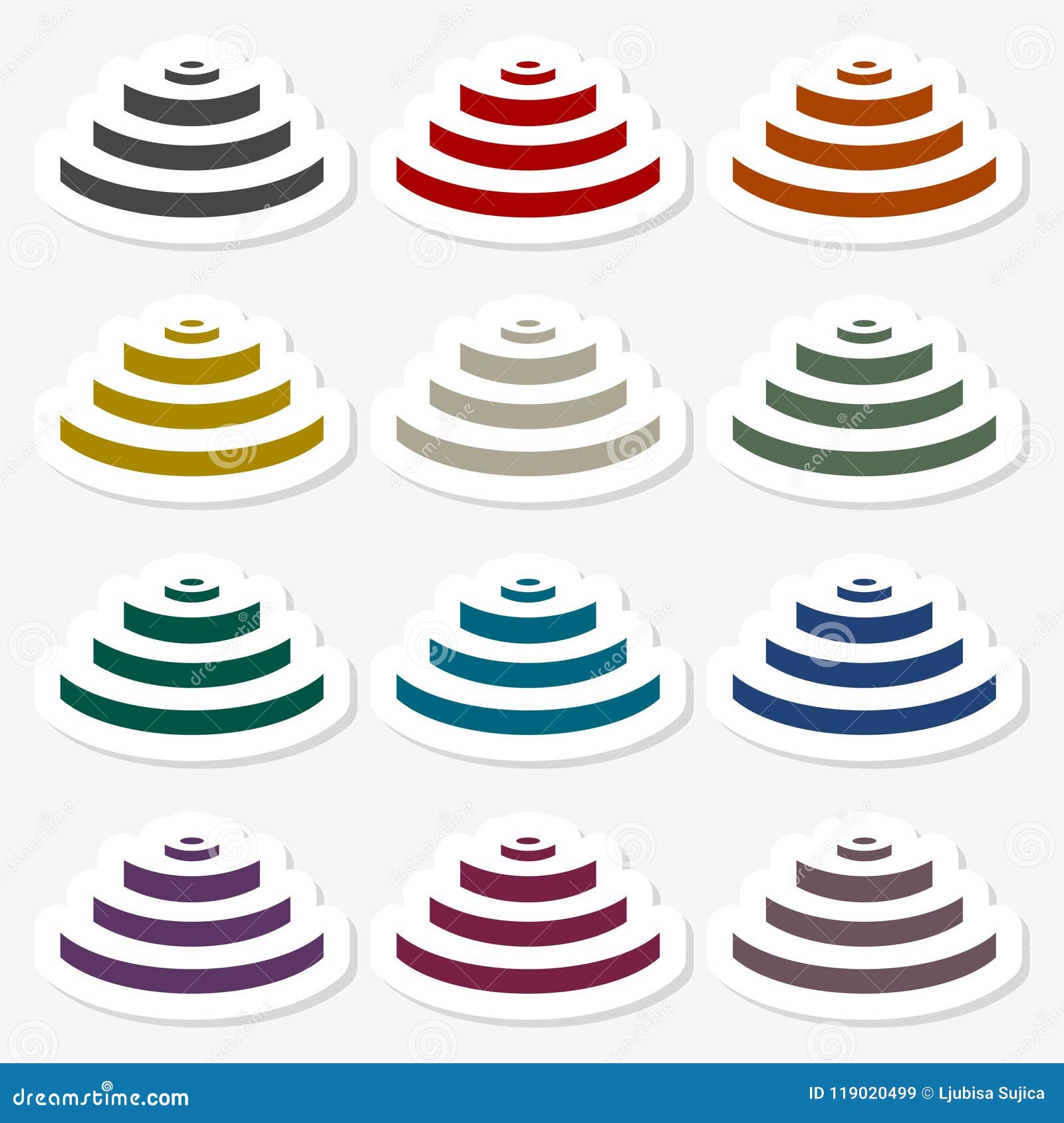 Silhouettes Des Poids, Autocollants Illustration de Vecteur ...