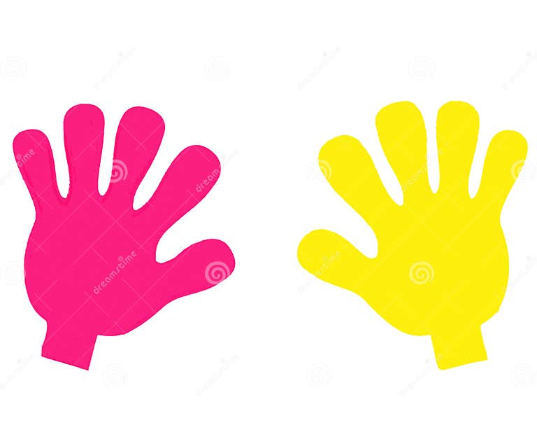 Silhouettes of Human Hands. Multinationality Stock Vector ...