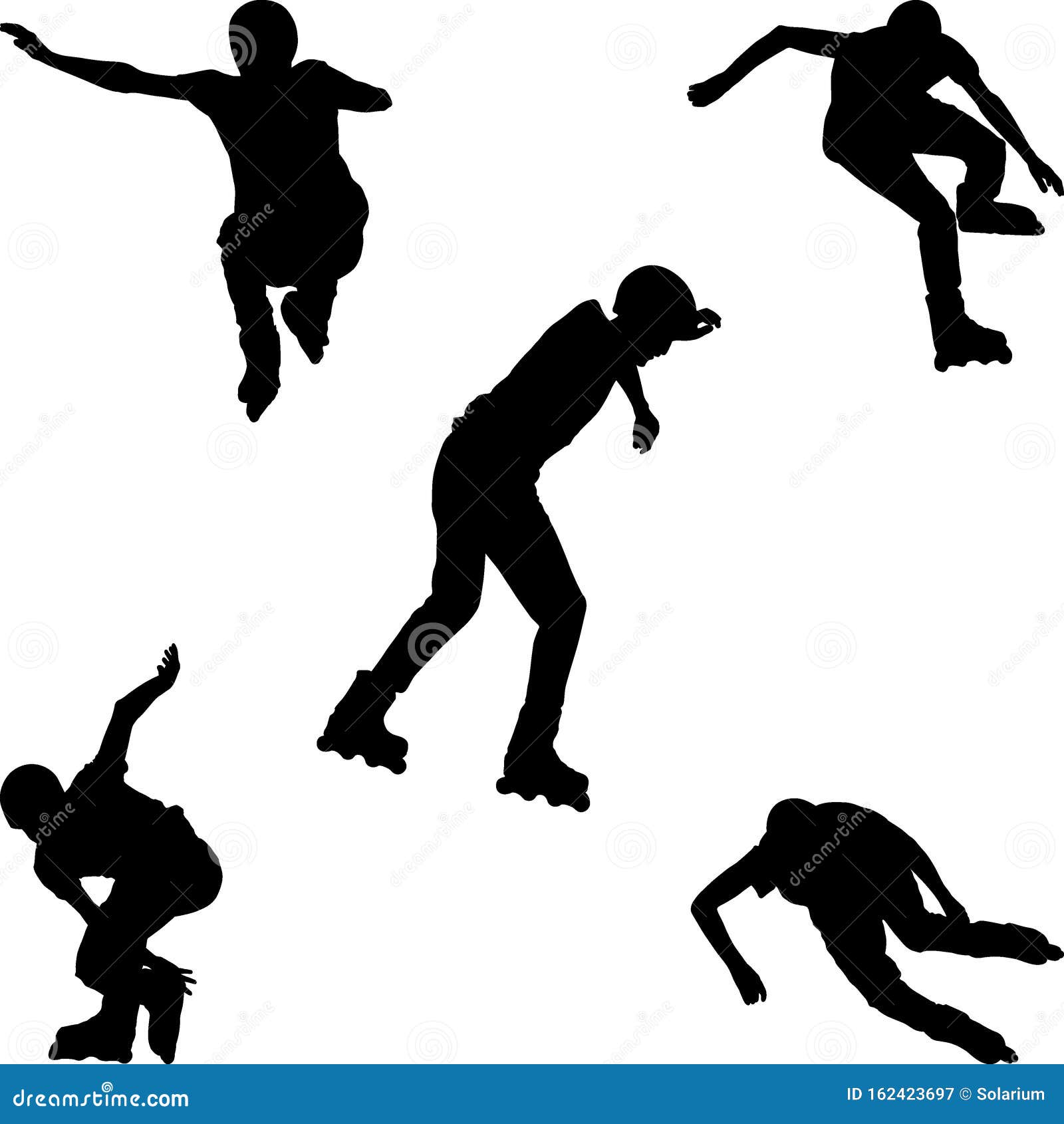 Inline Skating stock vector. Illustration of extreme - 162423697