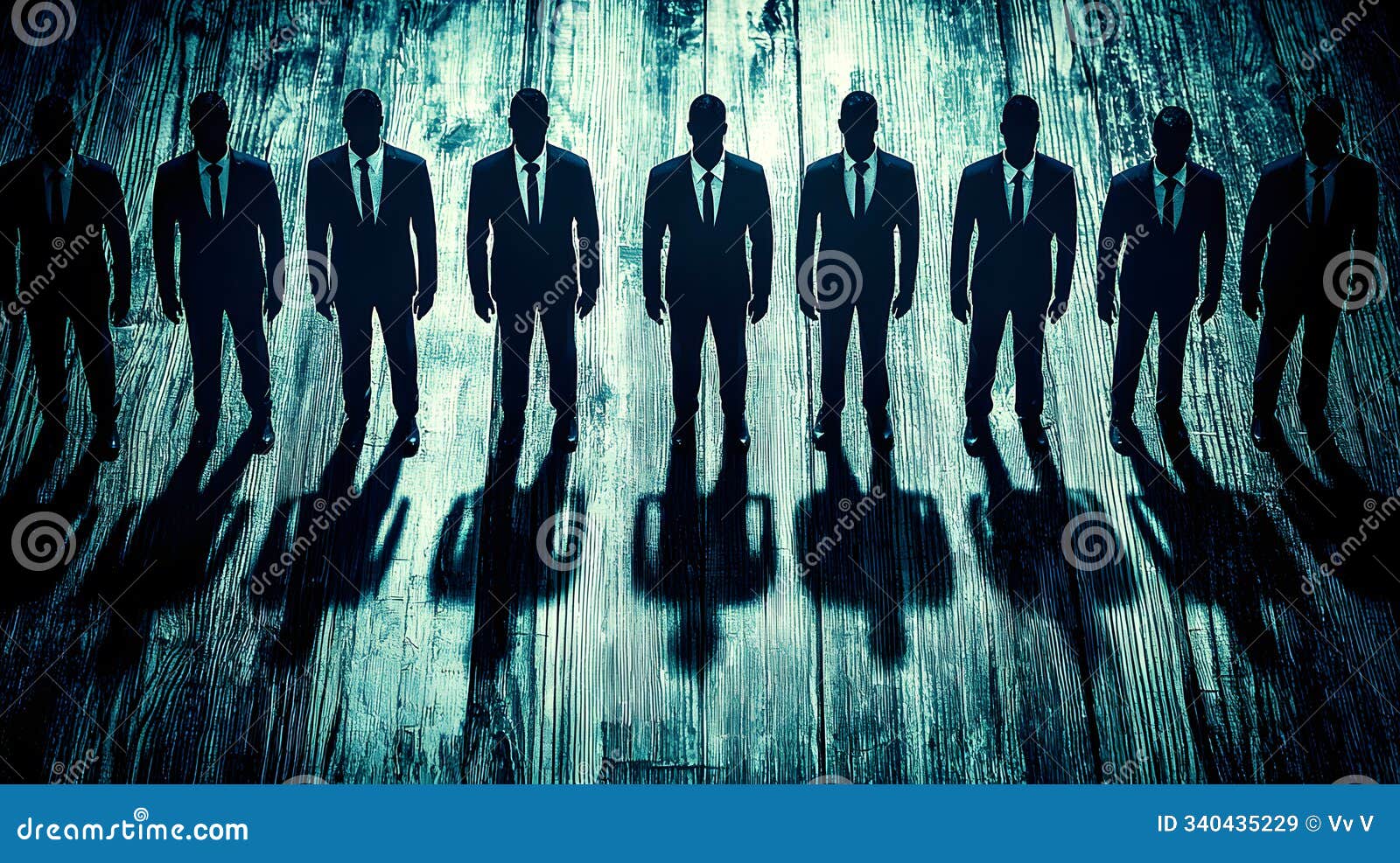 Silhouettes of Men in Suits Creating a Dramatic Scene. Stock Image ...
