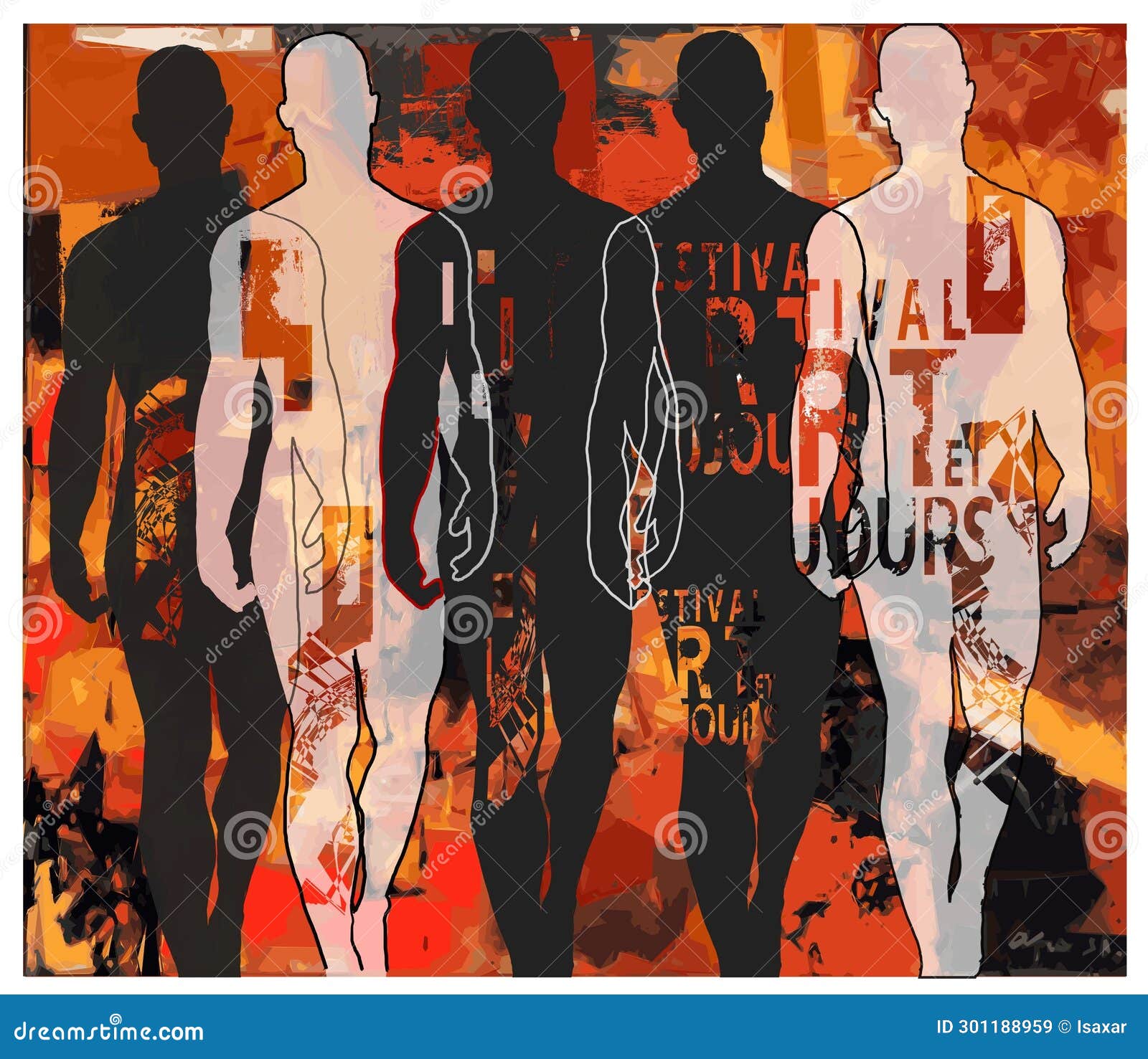 Silhouettes of men walking stock vector. Illustration of activity ...