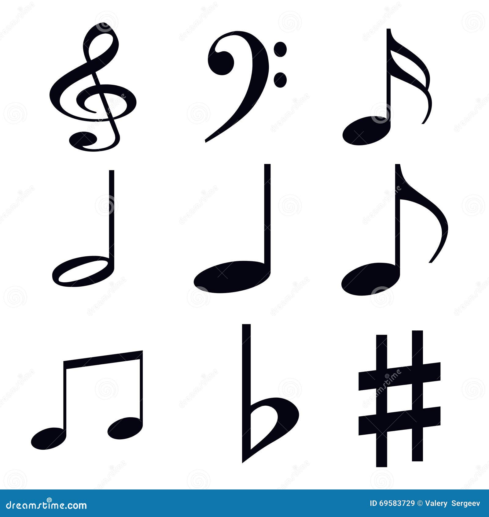 Musical Symbols , Elements Of Musical Symbols, Icons And Annotations ...