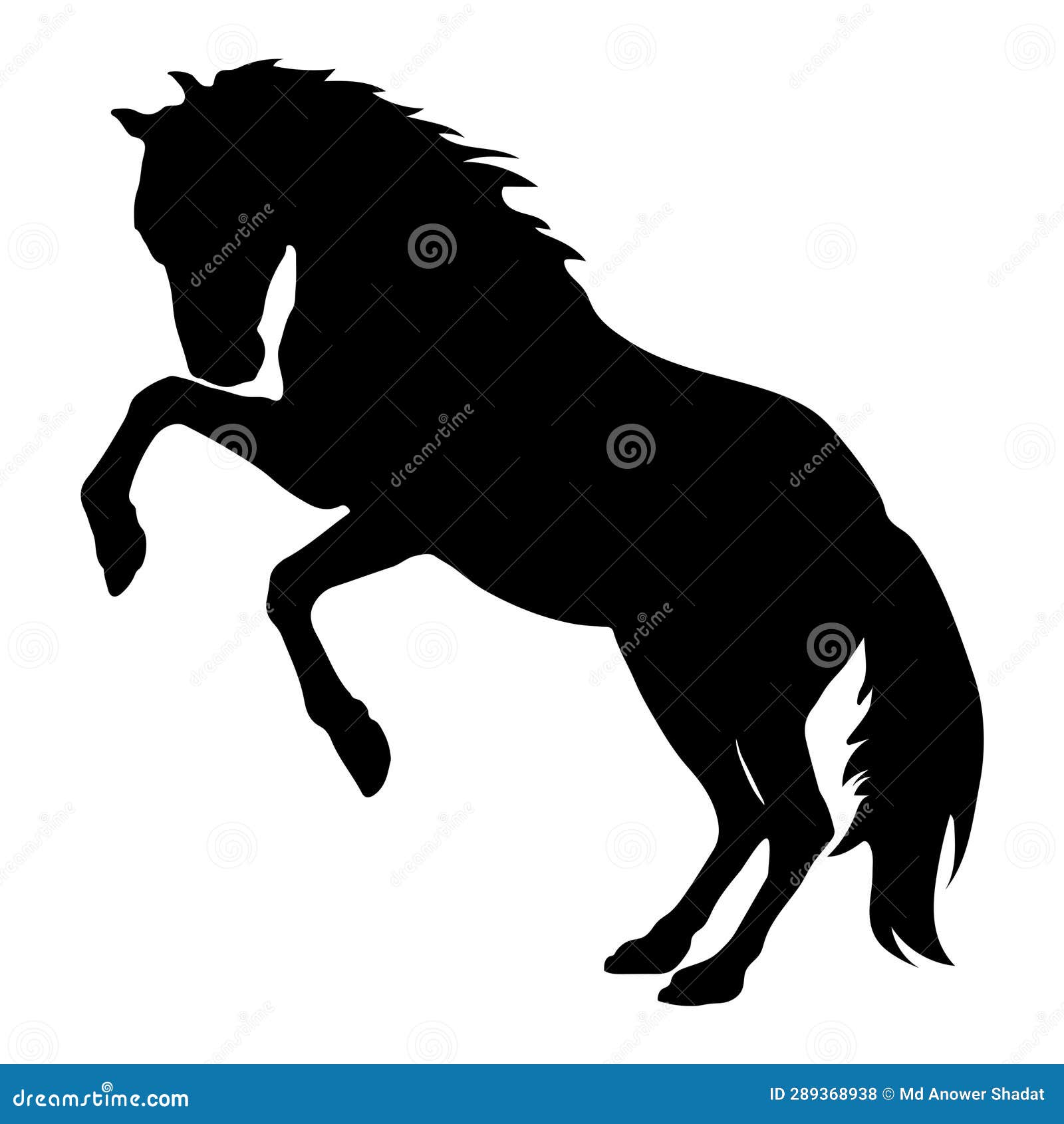 The Black Horse Silhouette Jumping Stock Vector - Illustration of ...