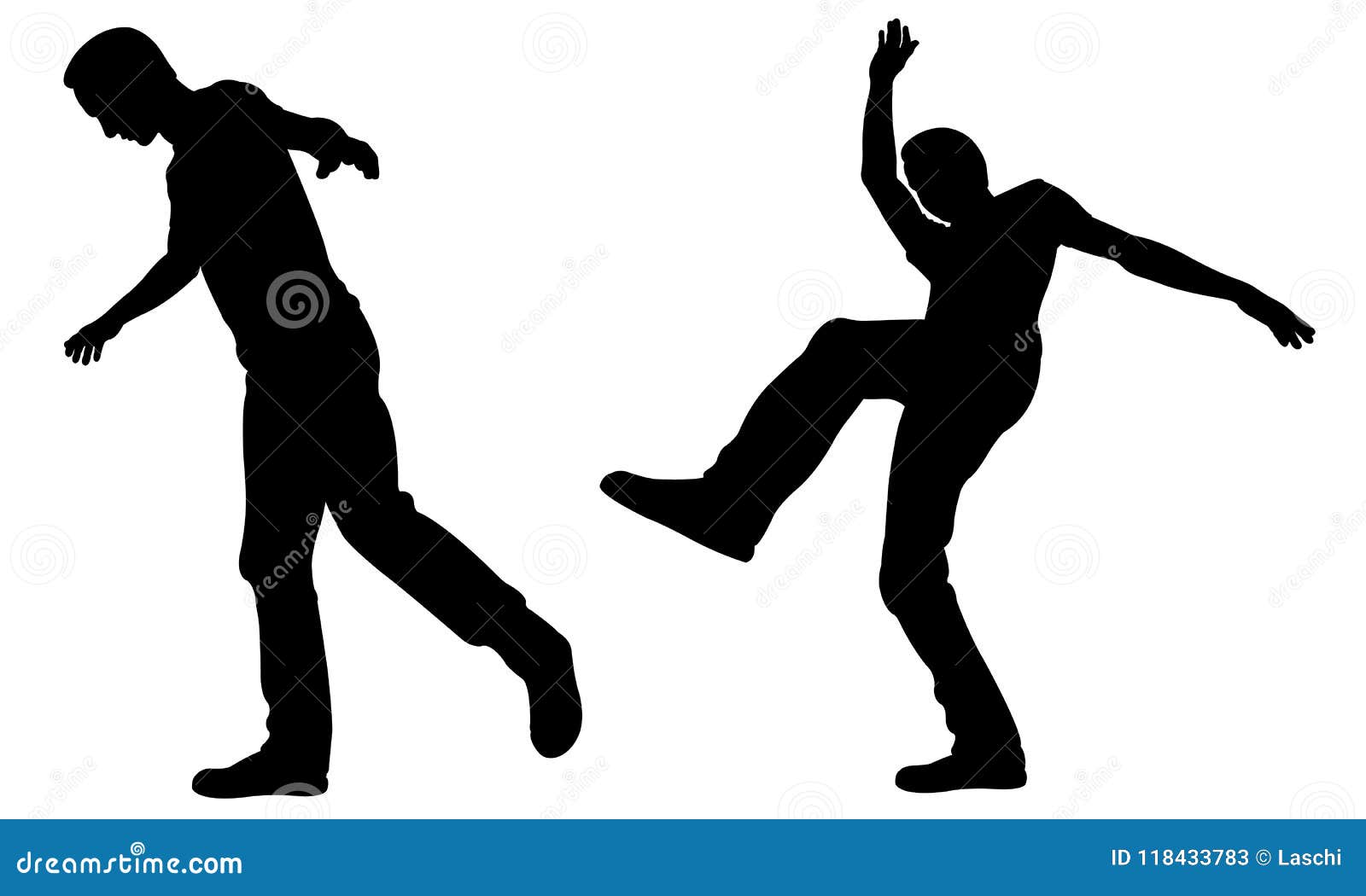Silhouettes of People Falling Stock Vector - Illustration of white ...