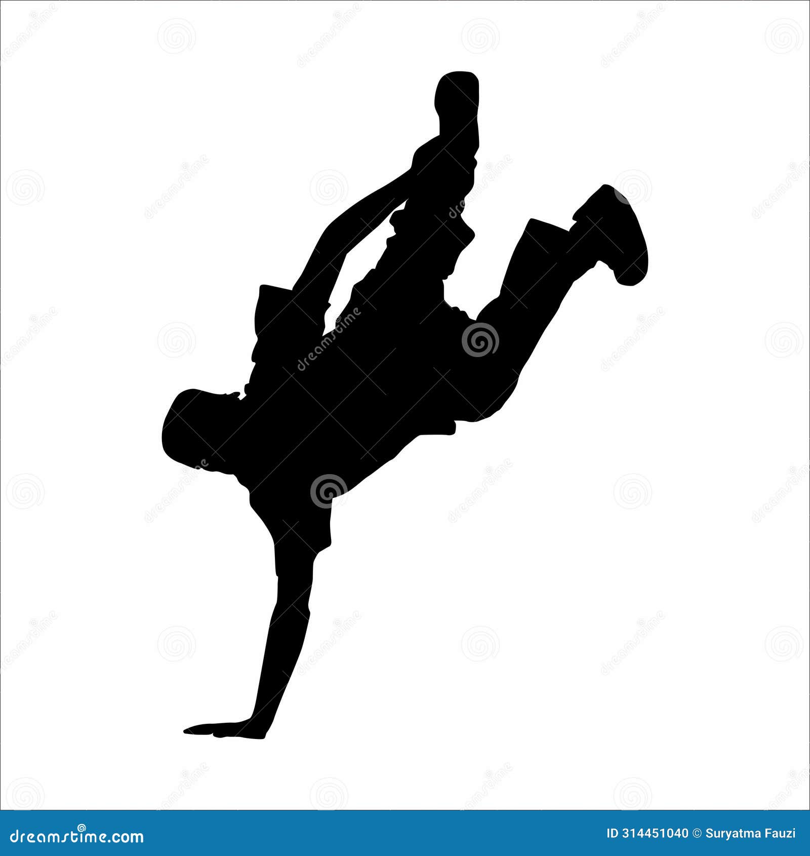 Silhouettes of People in Free Style, on a White Background Stock Vector ...