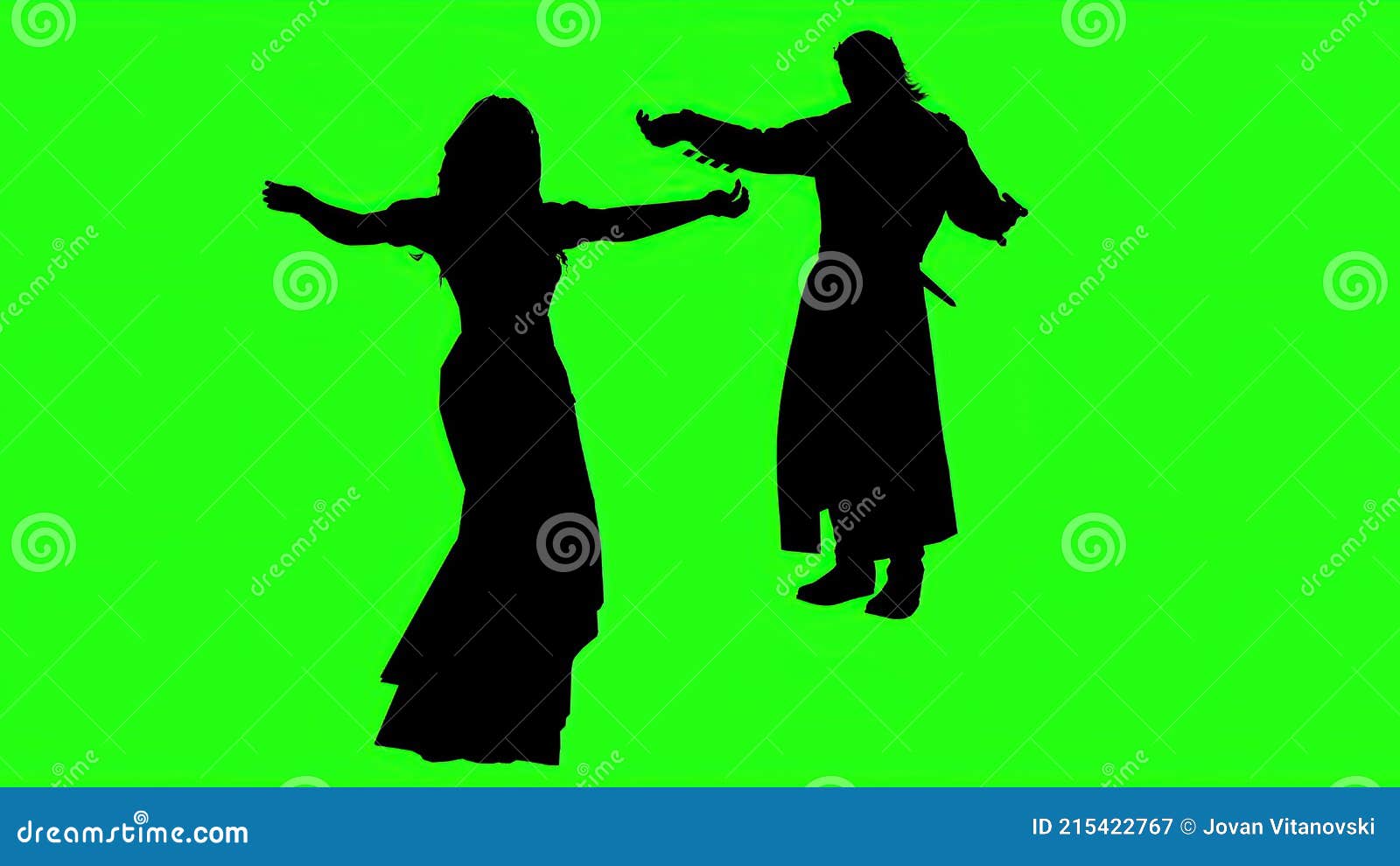 Silhouettes of People Hugging on Green Screen Stock Illustration ...