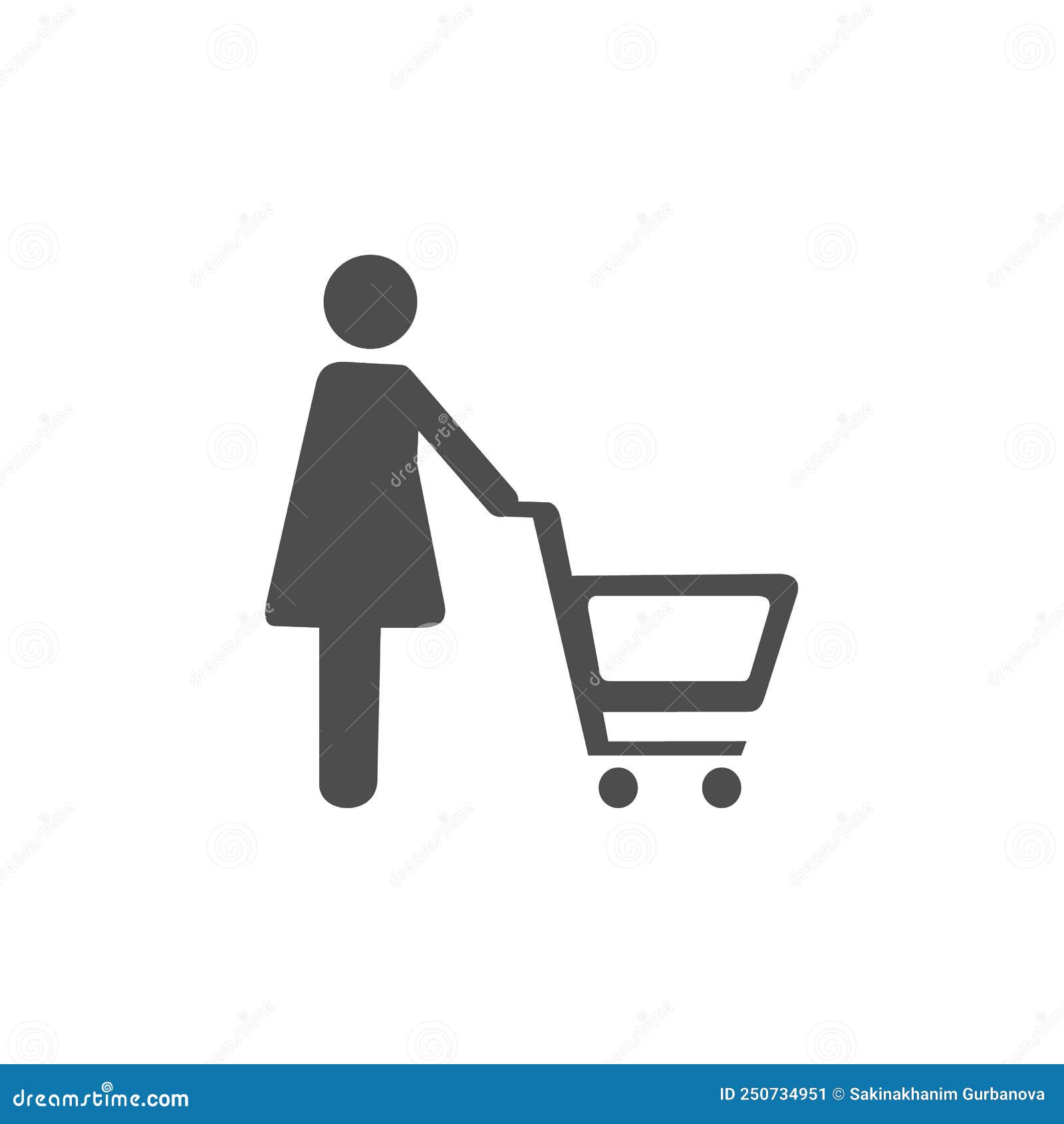Silhouettes of People Out Shopping Stock Illustration - Illustration of ...