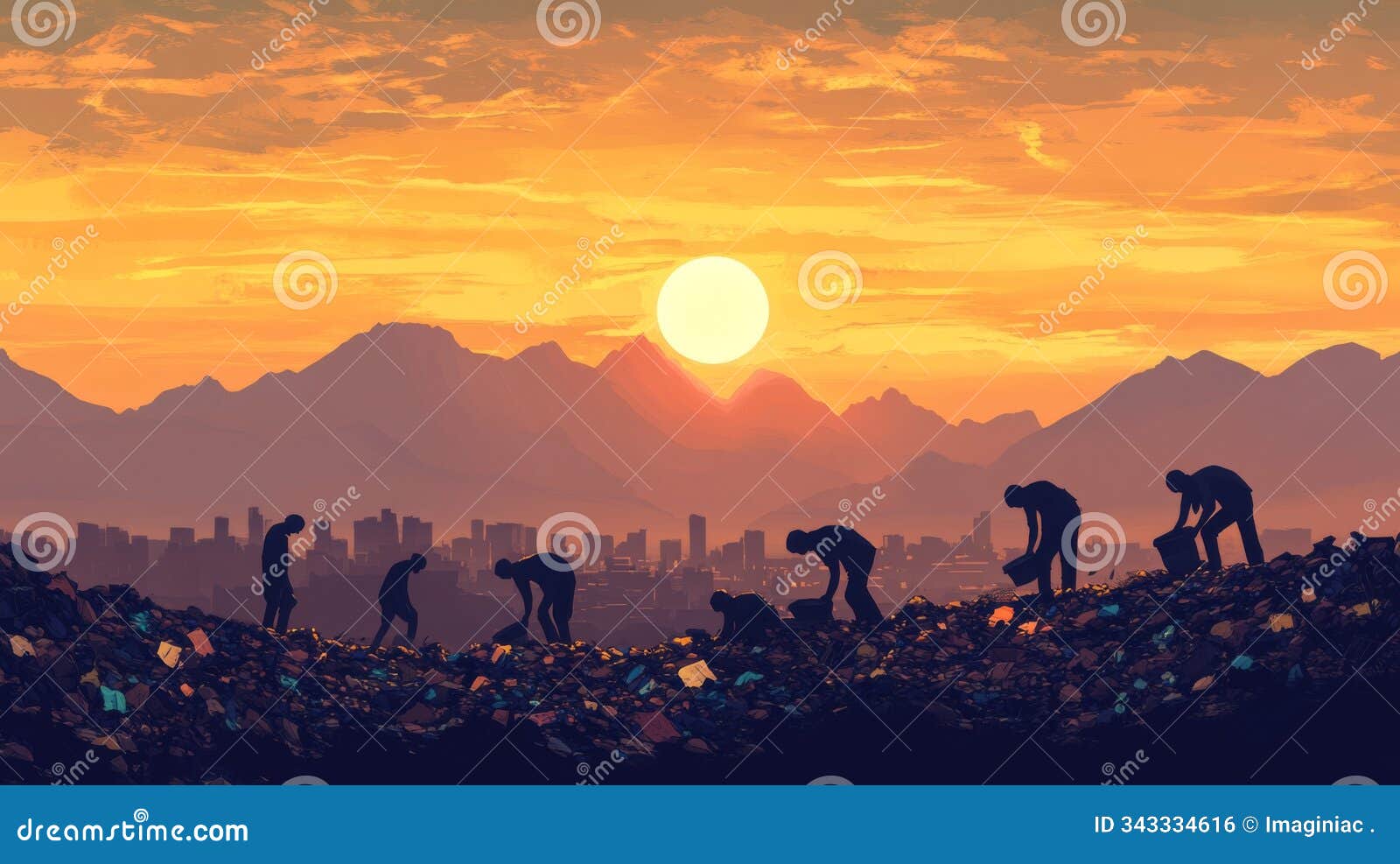 People In The Heap In The Form Of A Symbol. Vector Illustration ...