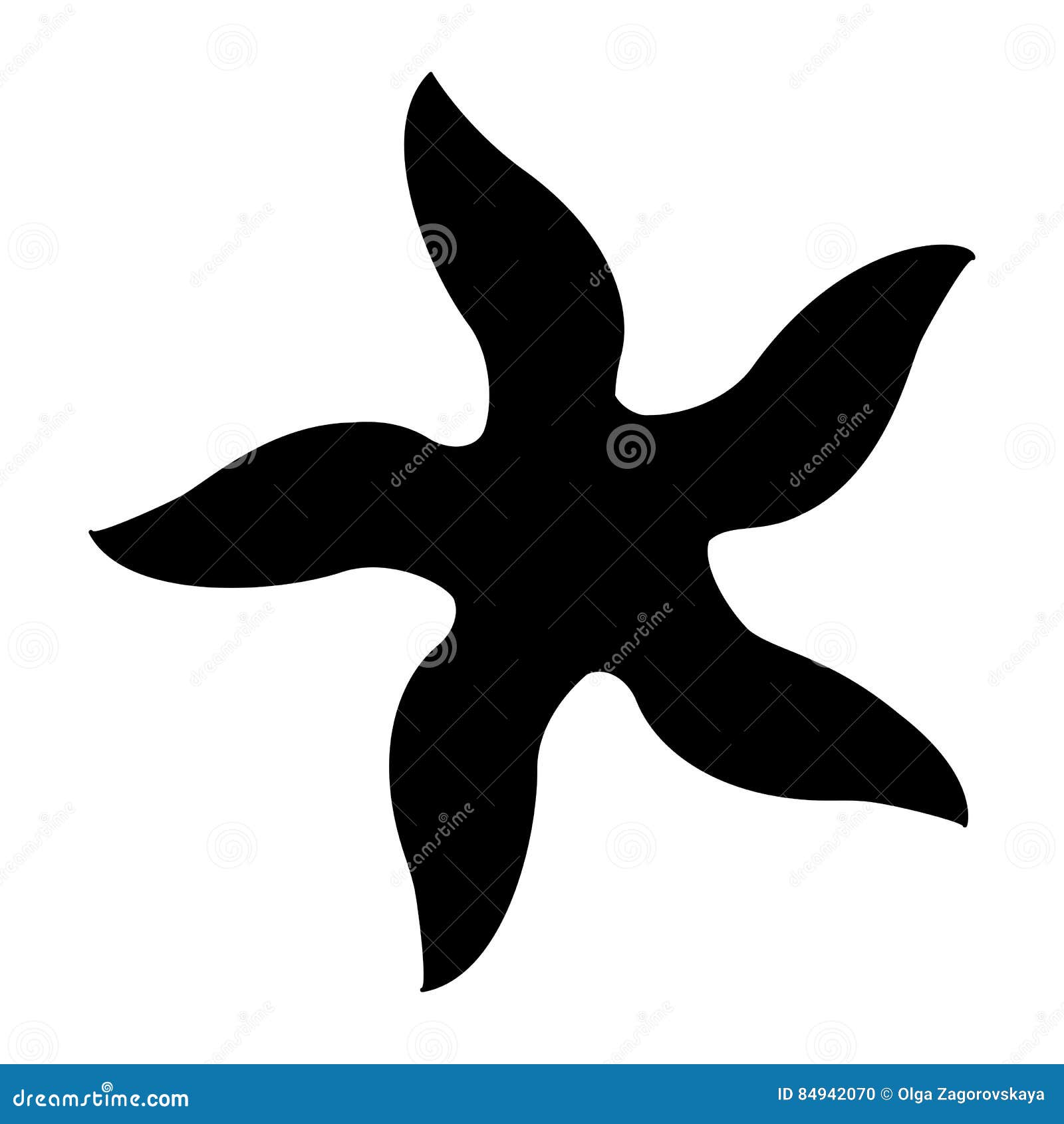 Black Starfish Vector