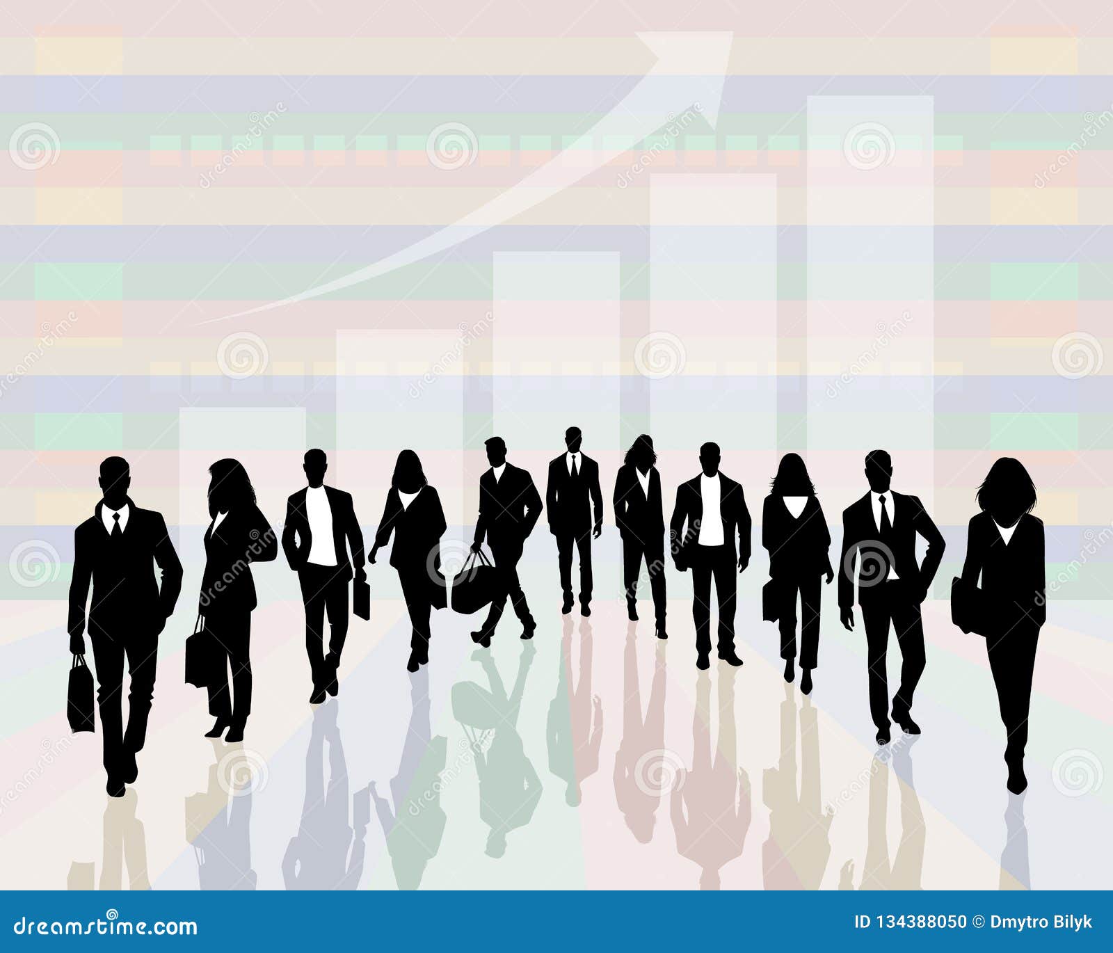 Silhouettes of Successful People Stock Vector - Illustration of ...