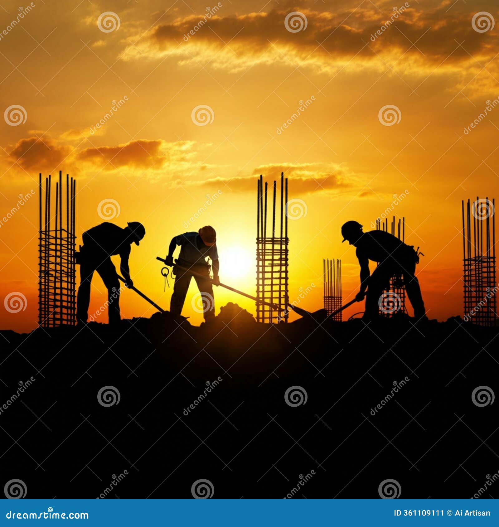 Workers Wearing Protective Gear Monitoring And Maintaining The ...