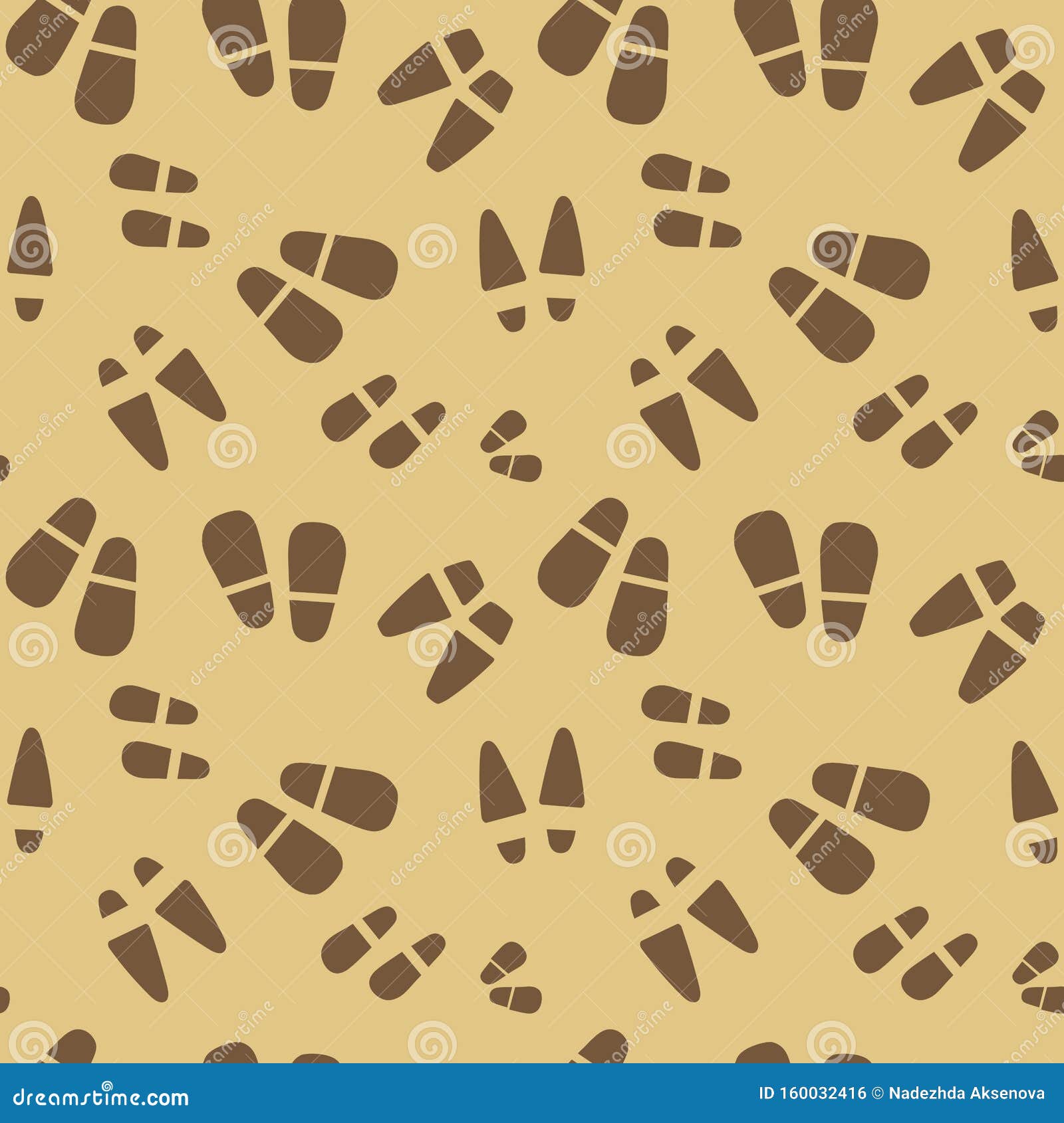 Shoes Footprints. Footwear Steps Silhouette, Boots Or Sneakers Footstep ...