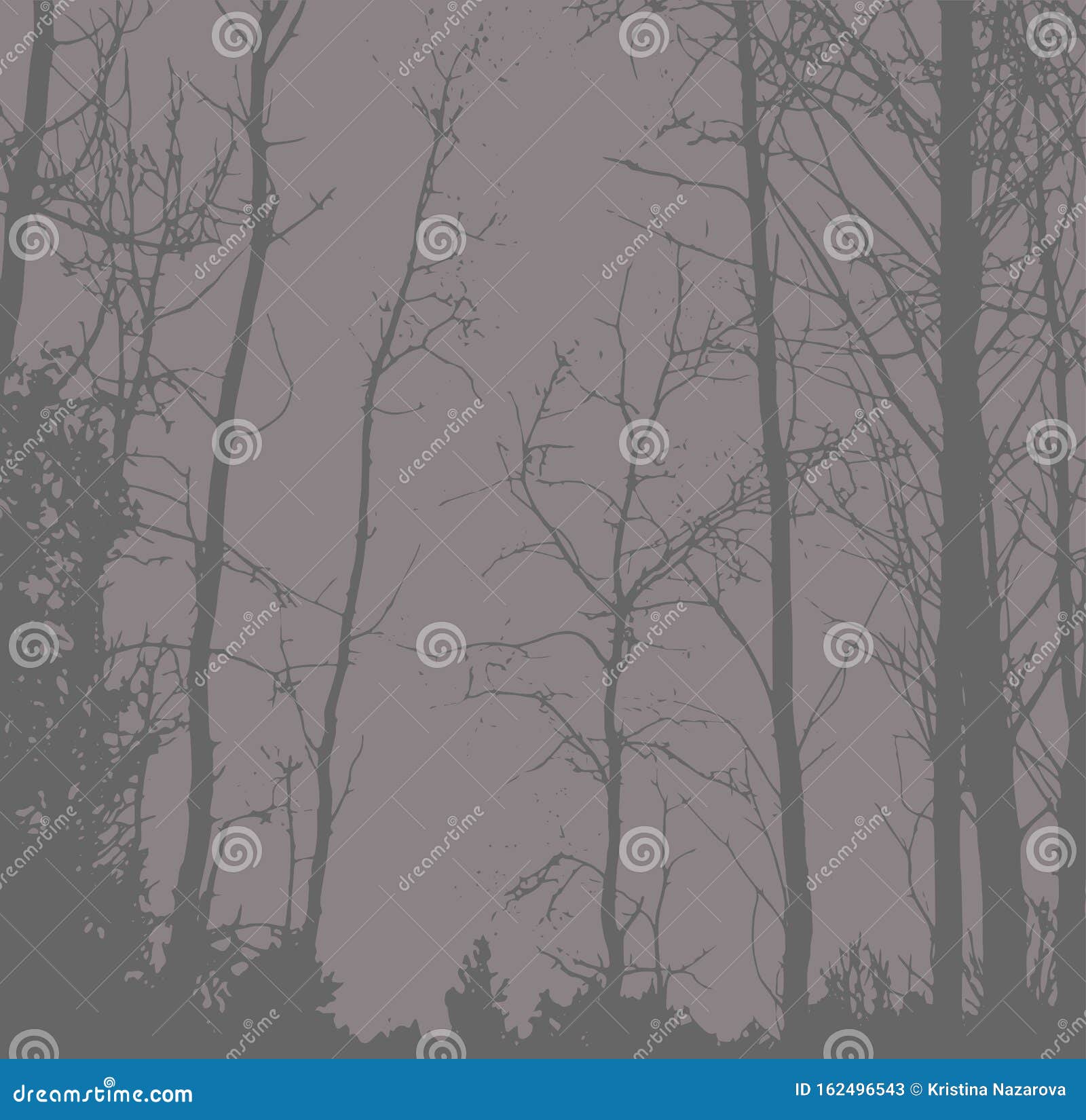 Silhouettes of Trees on Subtle Background. Tree Pattern Stock ...
