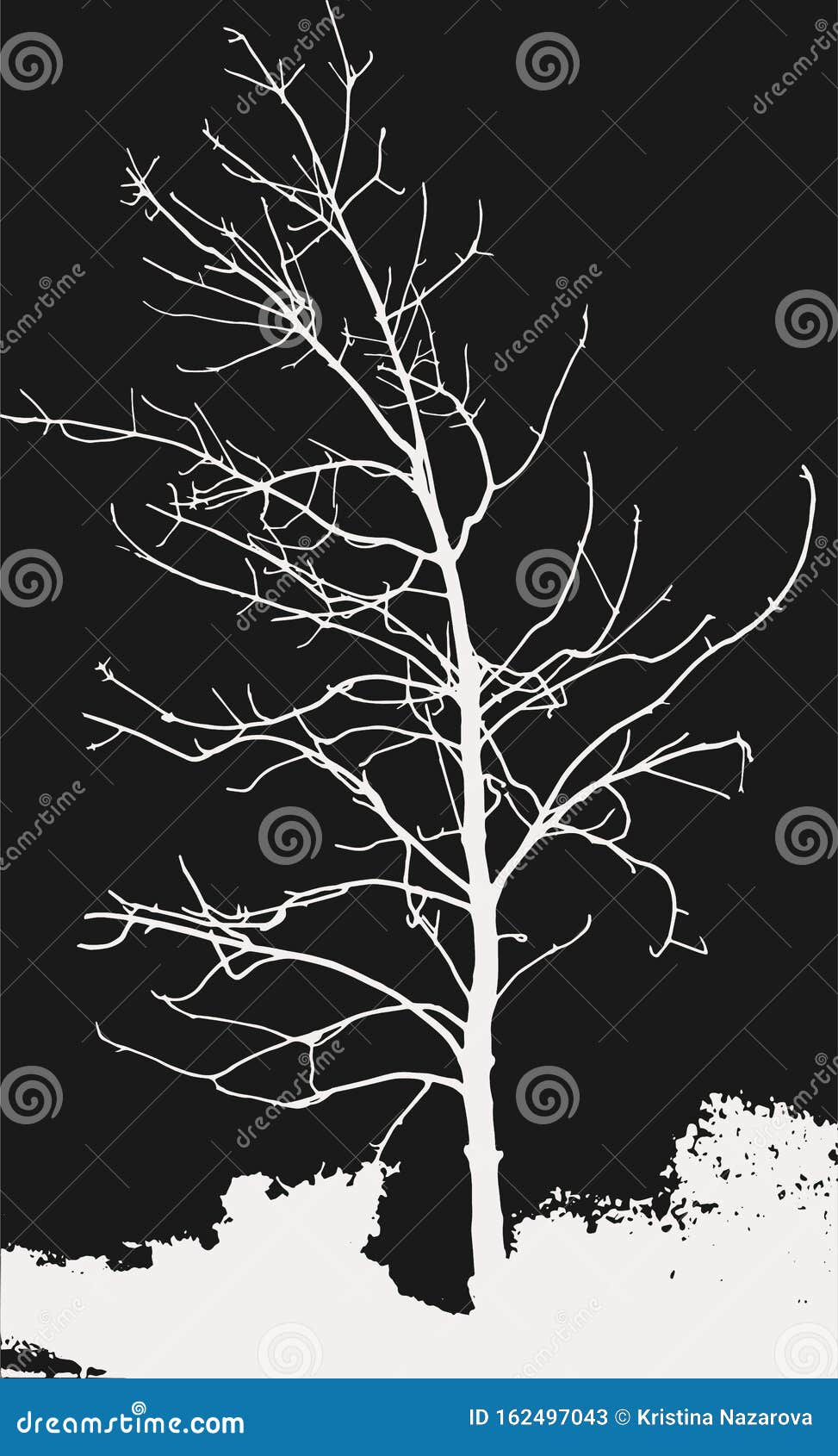 Silhouettes of Trees on Subtle Background. Tree Pattern Stock ...