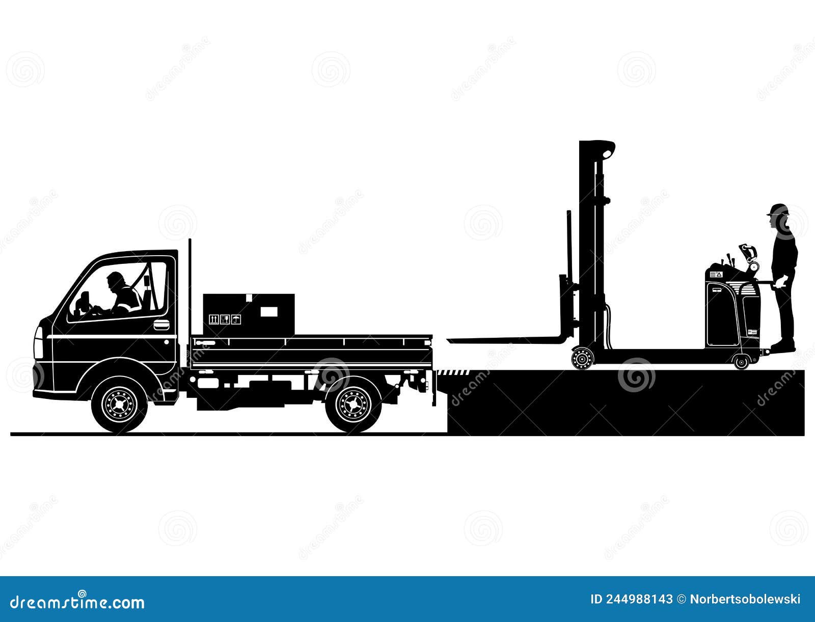 Silhouettes Worker Isolated Vector Silhouettes Stock Photography ...