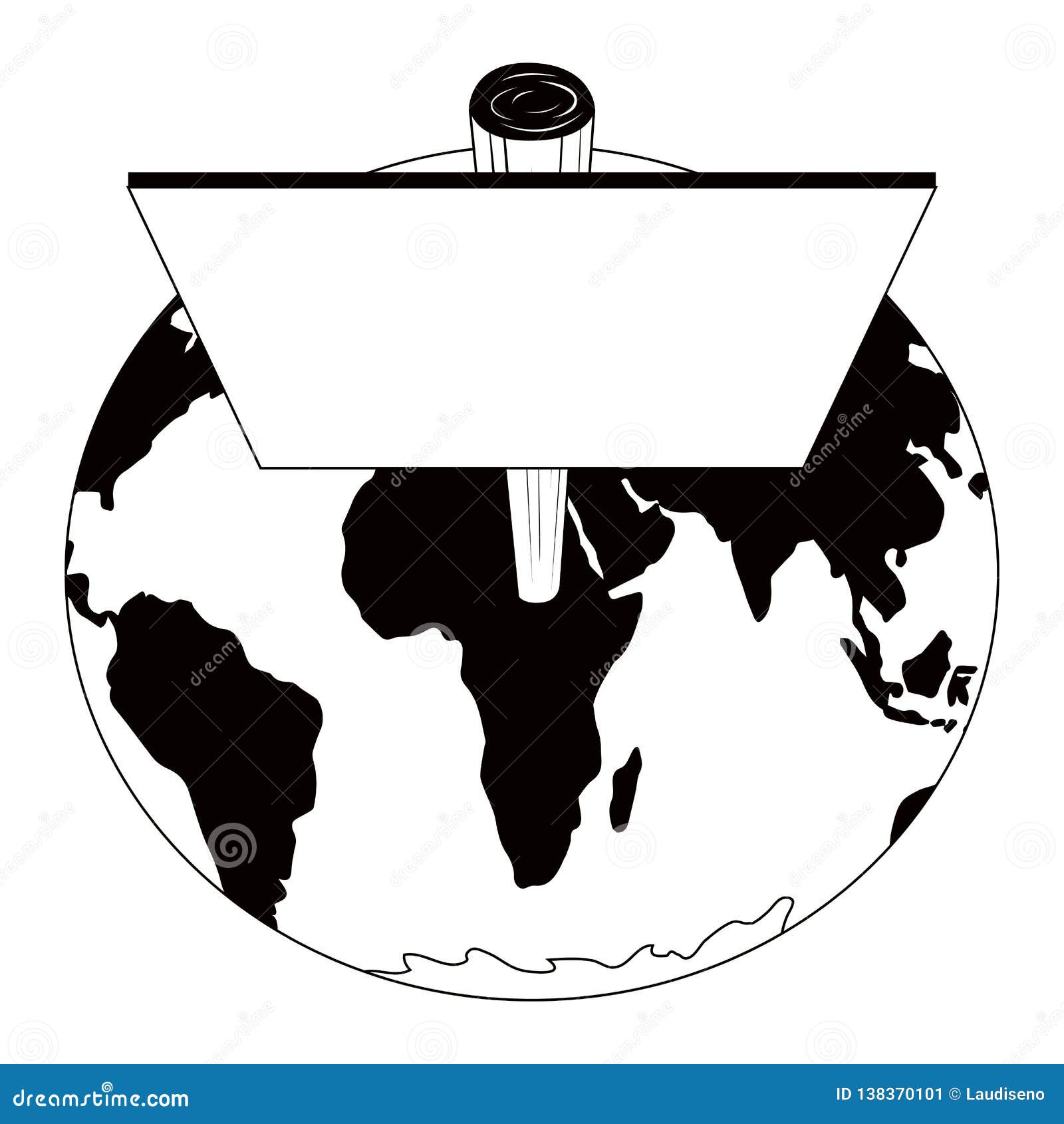 Silhueta De Um Planeta Da Terra Ilustração Do Vetor Ilustração De