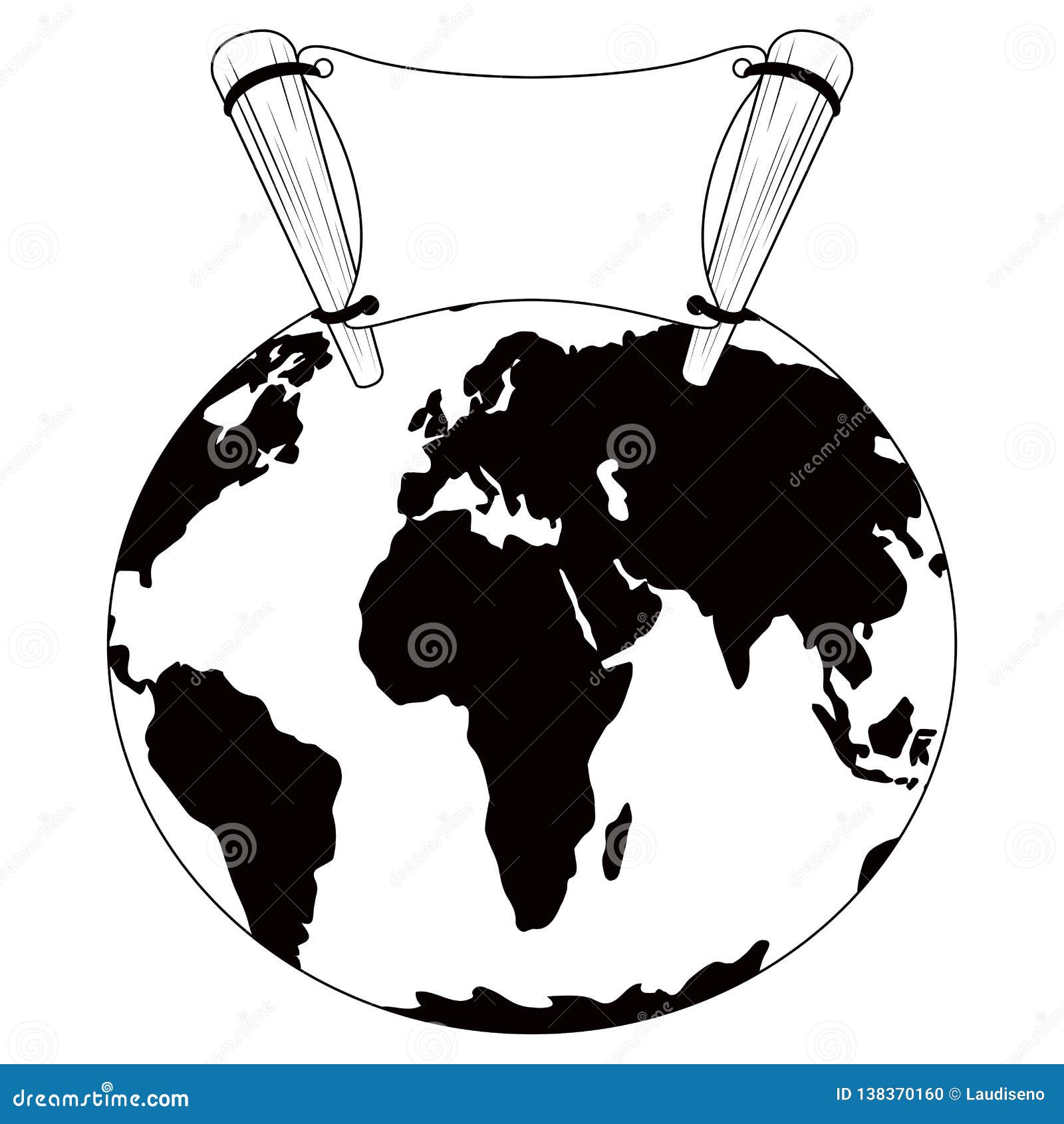 Silhueta De Um Planeta Da Terra Ilustração Do Vetor Ilustração De