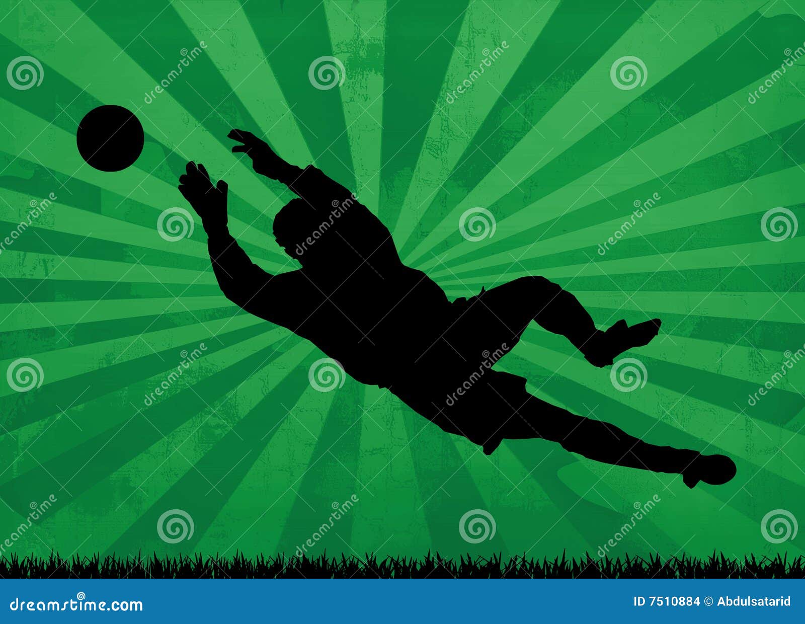 Silhueta do guarda-redes ilustração stock. Ilustração de equipe - 7510884