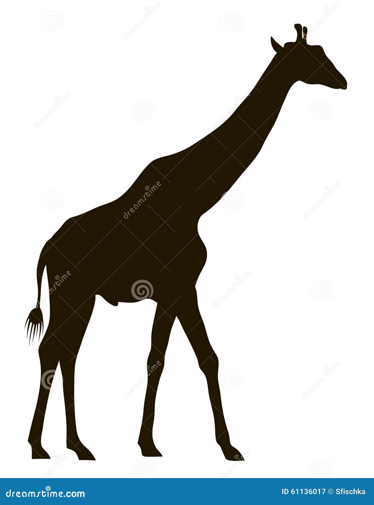 Silhueta Do Vetor De Um Girafa Ilustração do Vetor - Ilustração de ...