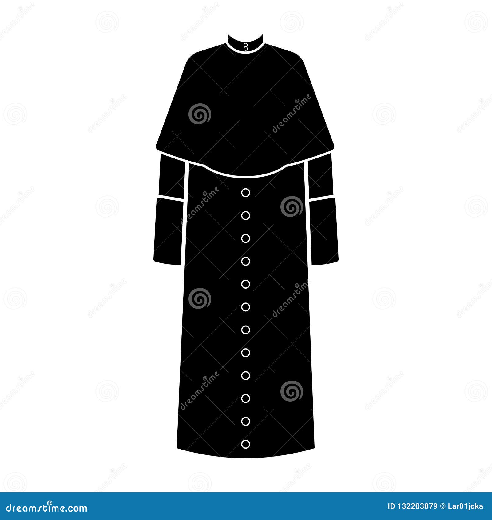 Silhueta isolada da batina ilustração do vetor. Ilustração de isolado ...