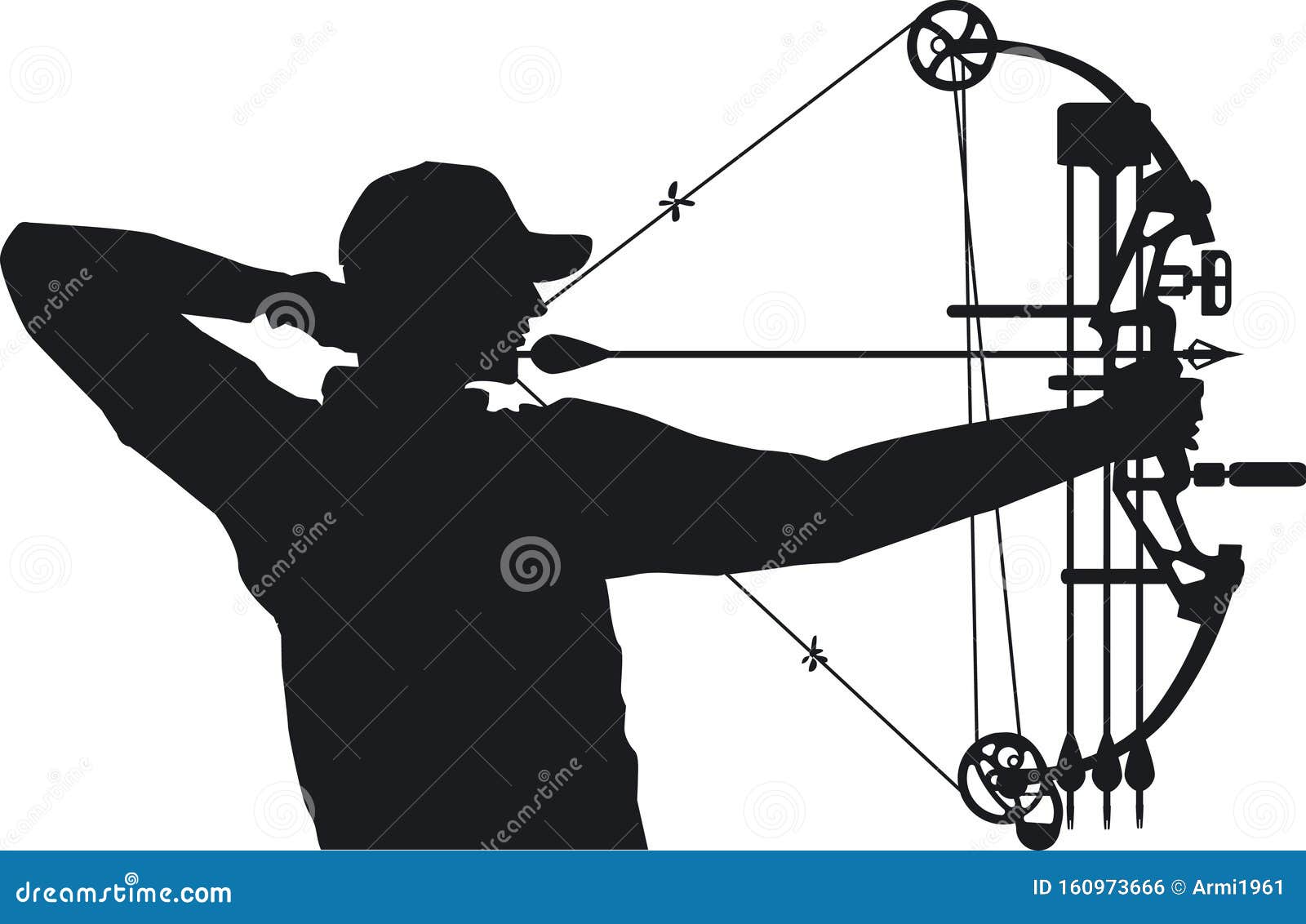 Compound Bow And Arrow Vector Illustration | CartoonDealer.com #94183448
