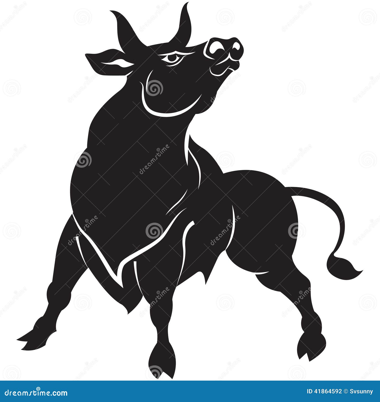 Black Aggressive Panther With Open Mouth, Silhouette Logo Close-up On A ...