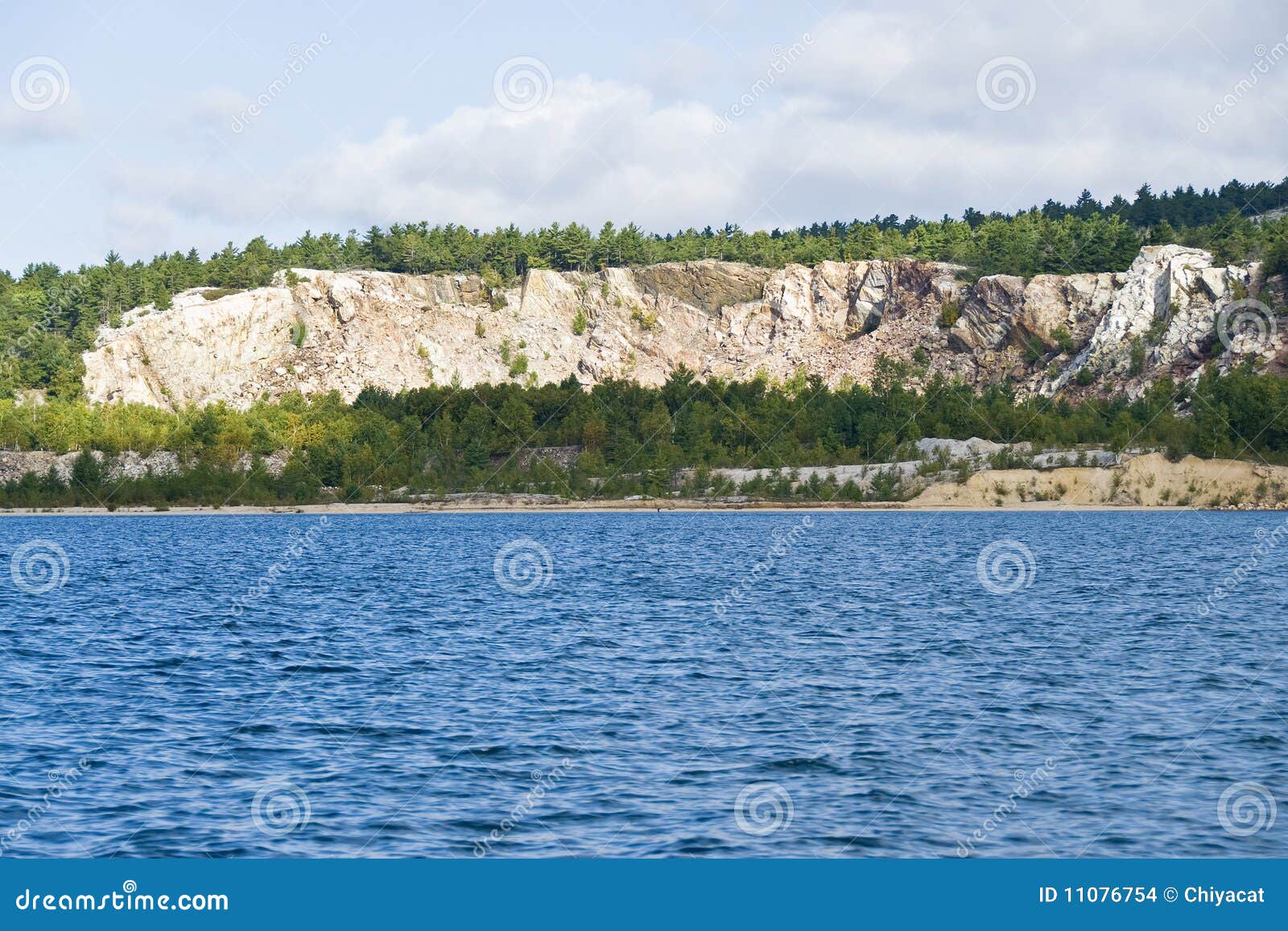 Silica Mine by the Lake stock photo. Image of granite - 11076754