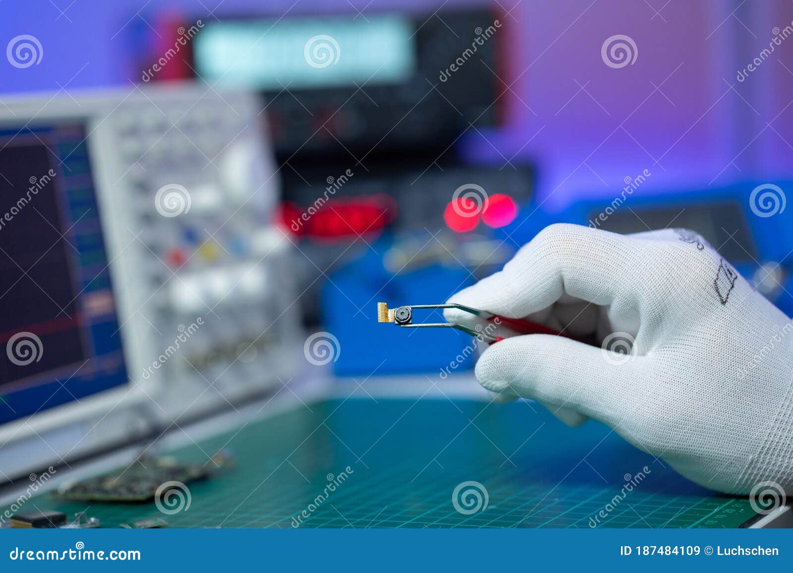Silicon CCD Matrix in the Science Lab Stock Image - Image of component ...