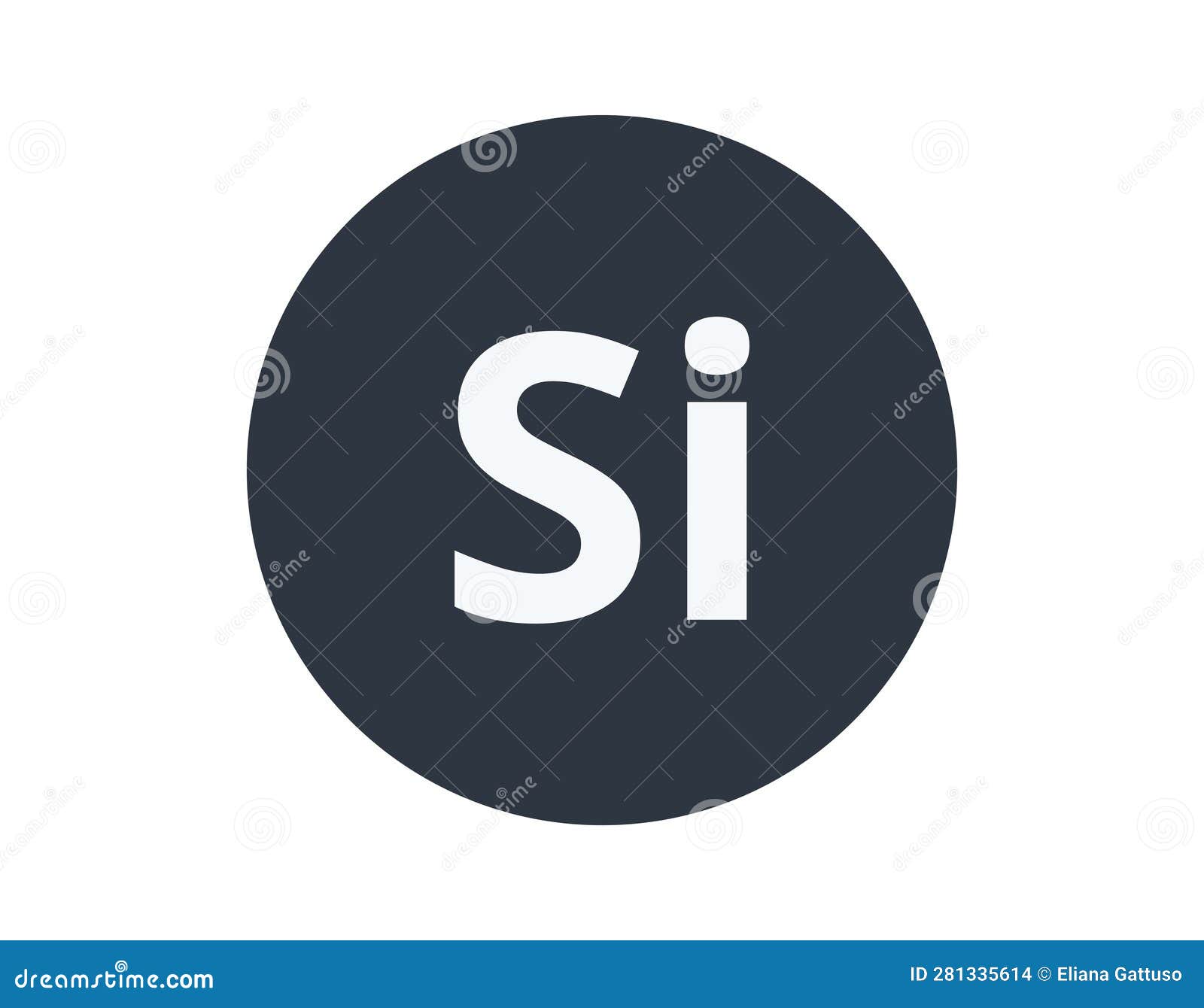 Silicon Chemical Element Graphic for Science Designs. Stock Vector ...
